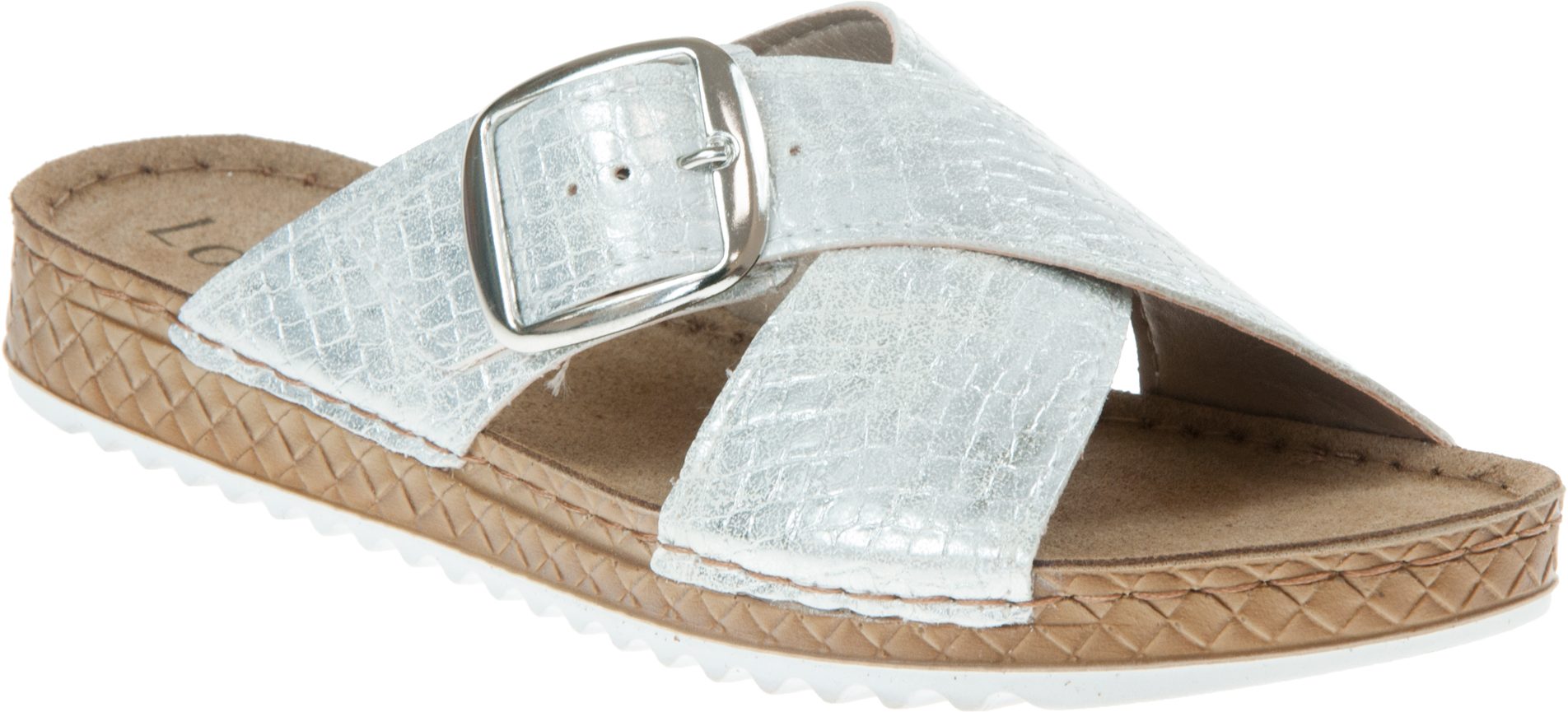 Lotus Bari Silver Croc ULP190JZ - Mule Sandals - Humphries Shoes