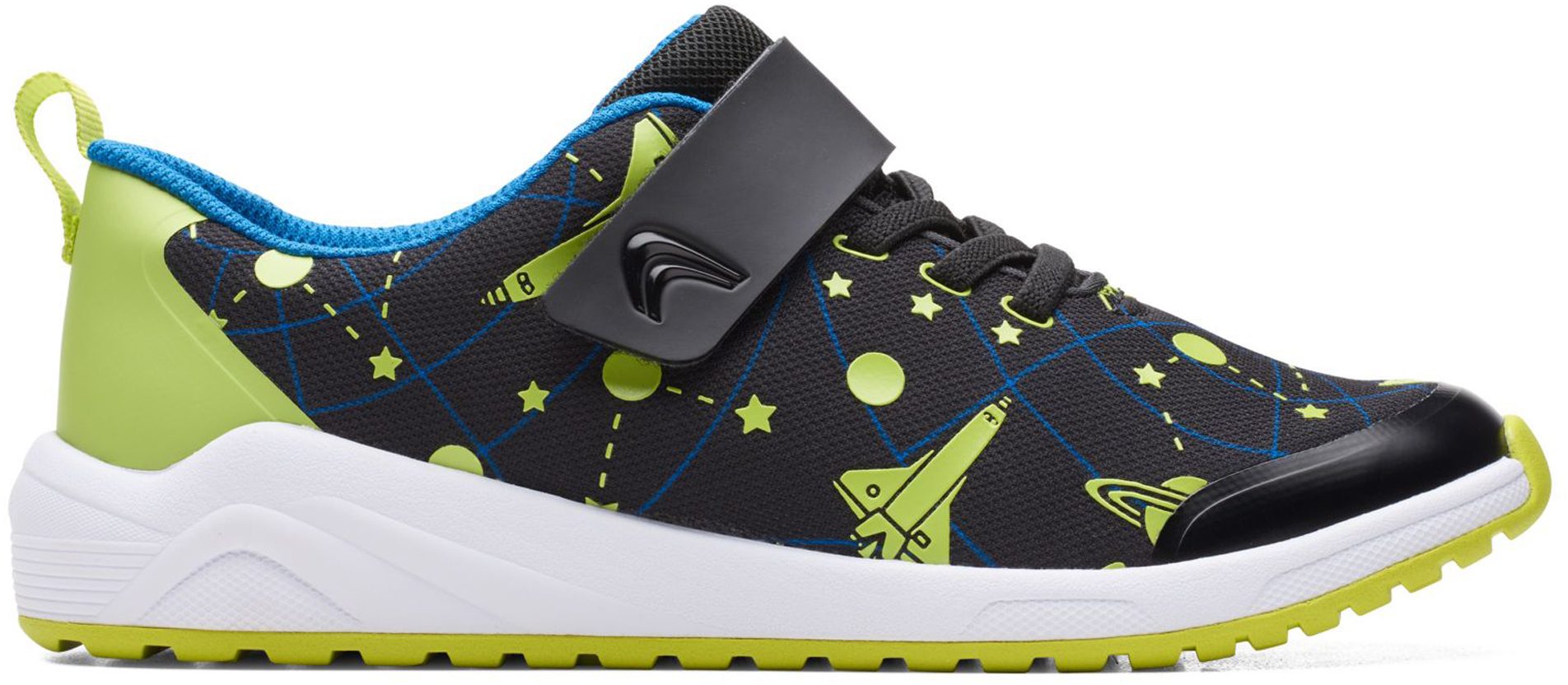 Clarks Aeon Cosmo Older Black / Green 26166344 - Boys Trainers ...