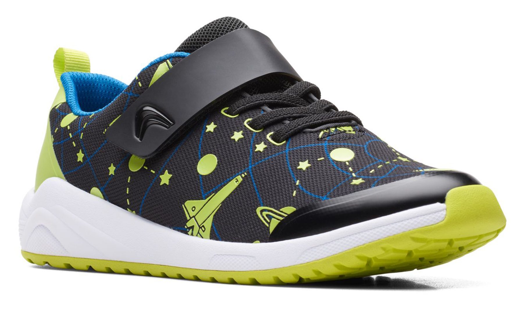 Clarks Aeon Cosmo Older Black / Green 26166344 - Boys Trainers ...