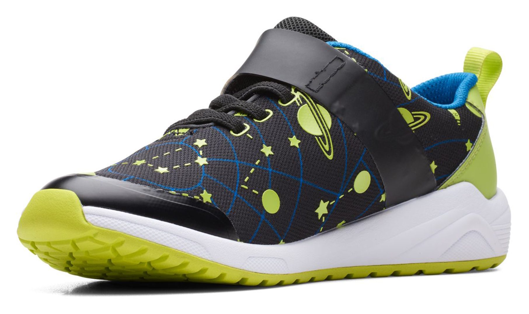 Clarks Aeon Cosmo Older Black / Green 26166344 - Boys Trainers ...