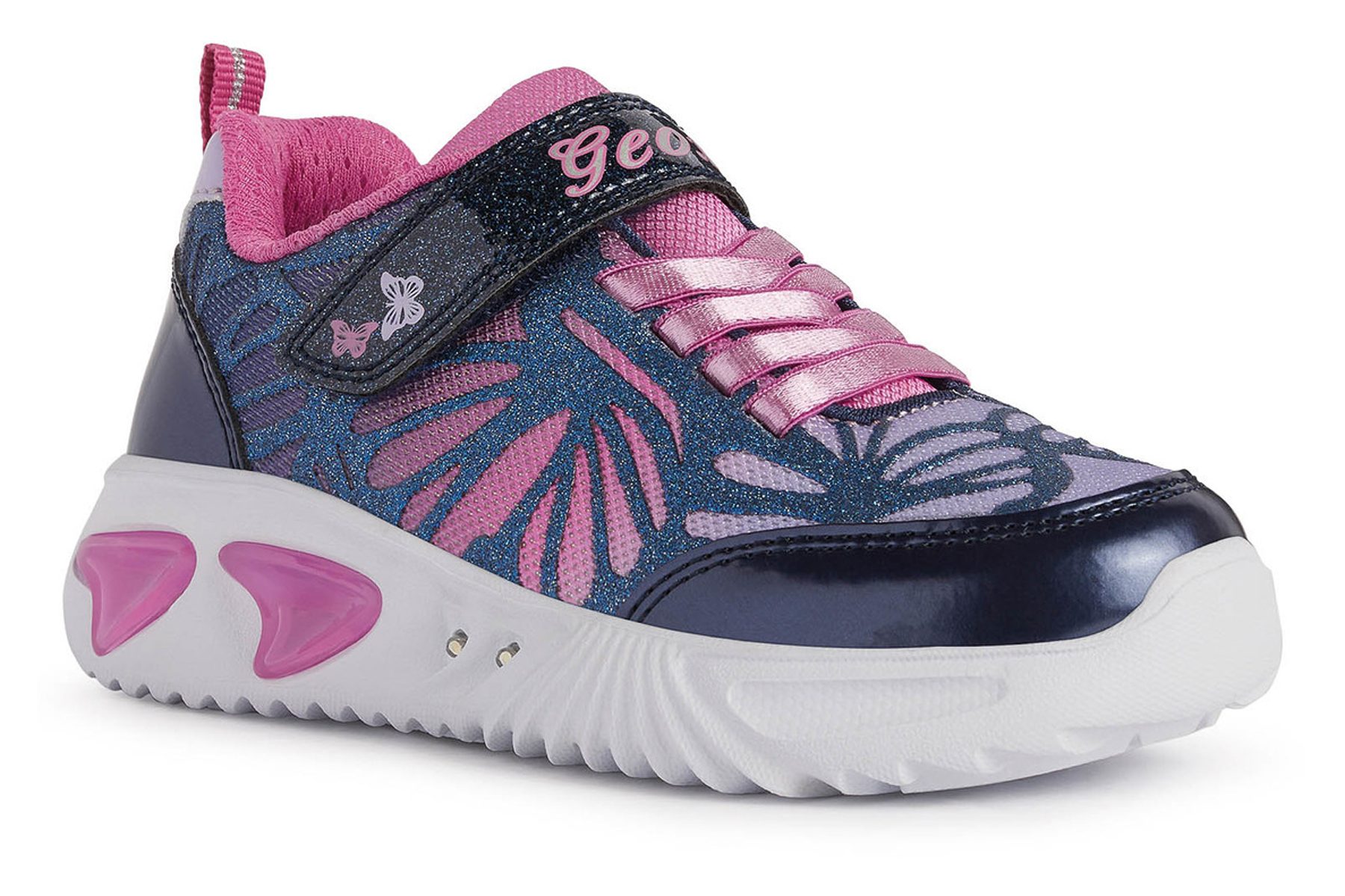 Geox Assister Navy / Fuchsia J25E9B 0ASKN C4268 - Girls Trainers ...