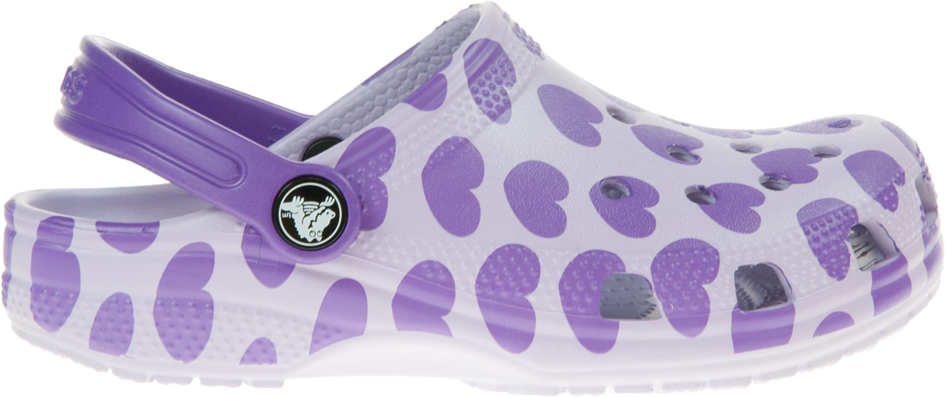 Crocs Kids Classic Clog Lavender Hearts 207599-530 - Girls Shoes ...