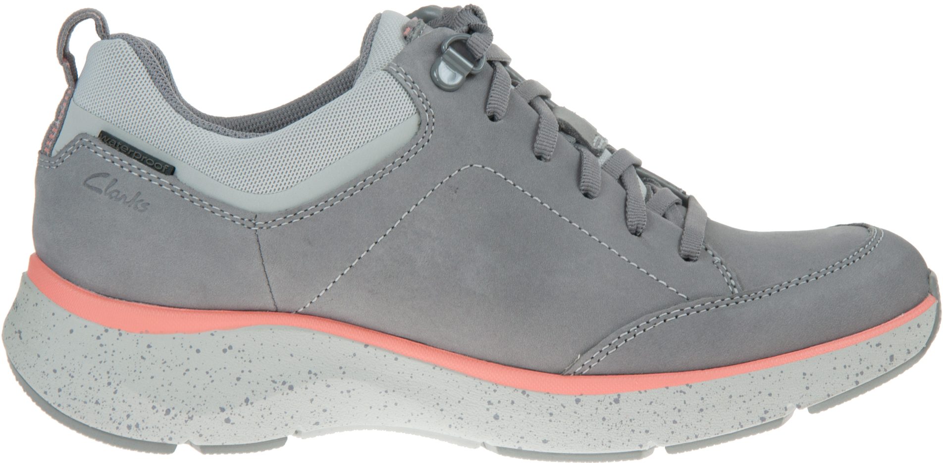 Clarks Wave 2.0 Lace Grey / Peach 26165792 - Everyday Shoes - Humphries ...