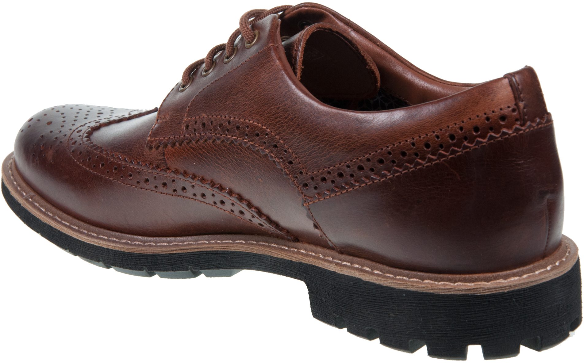 Clarks Batcombe Wing Dark Tan Leather 26127191 - Formal Shoes ...