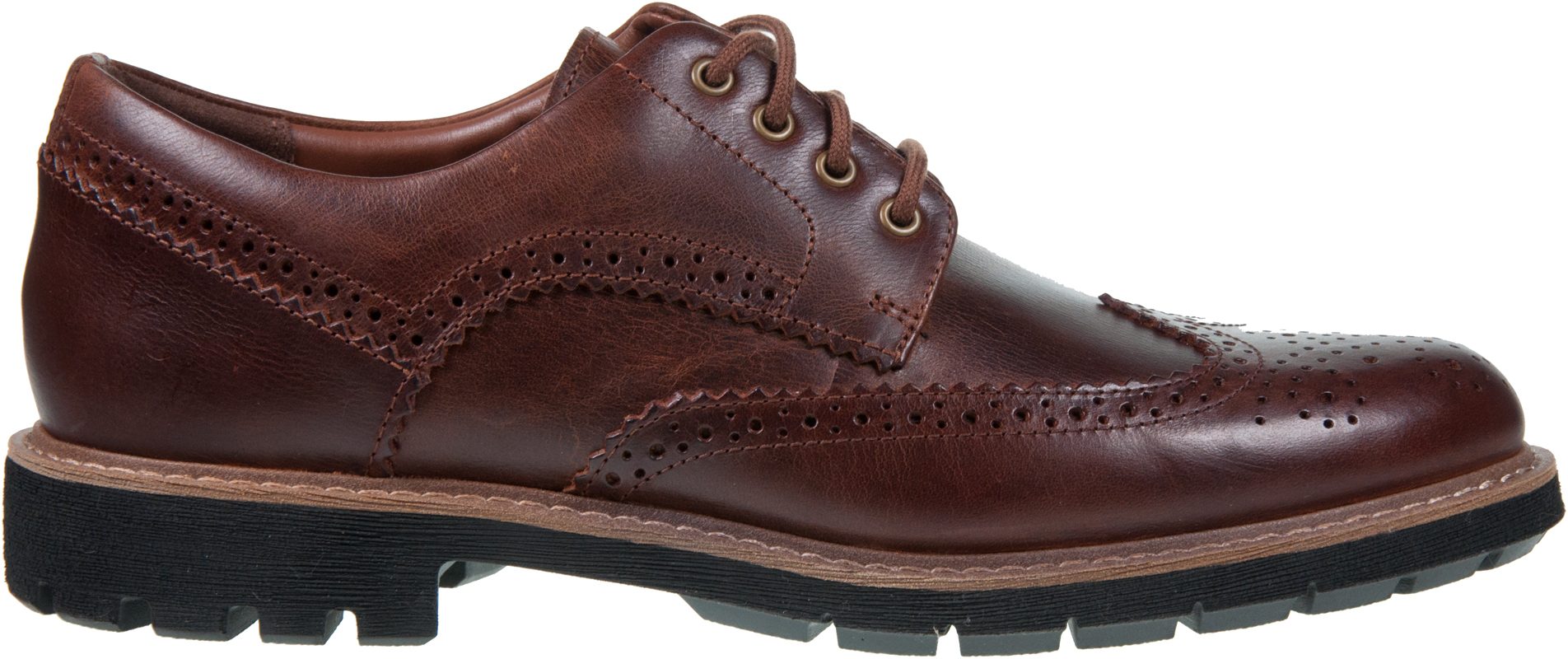 Clarks Batcombe Wing Dark Tan Leather 26127191 - Formal Shoes ...