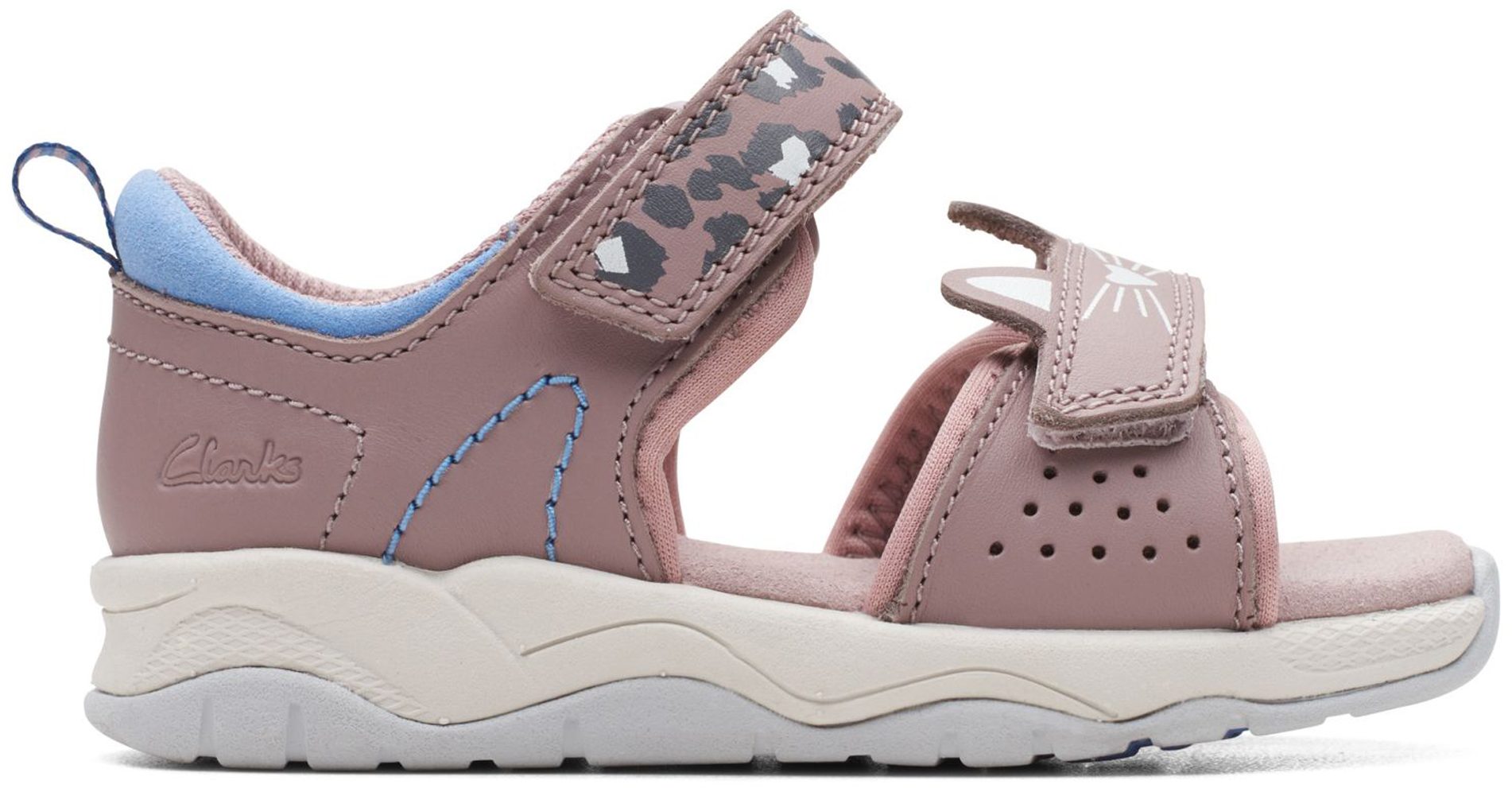 Clarks Clowder Print Toddler Grey / Pink 26166134 - First Walkers ...