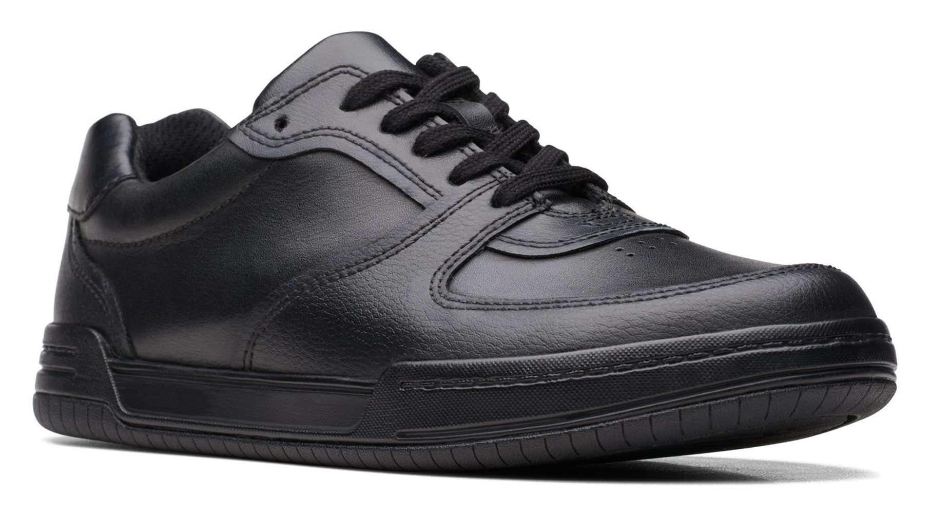 Clarks Fawn Lay Youth Black Leather 26167302 - Boys School Shoes ...