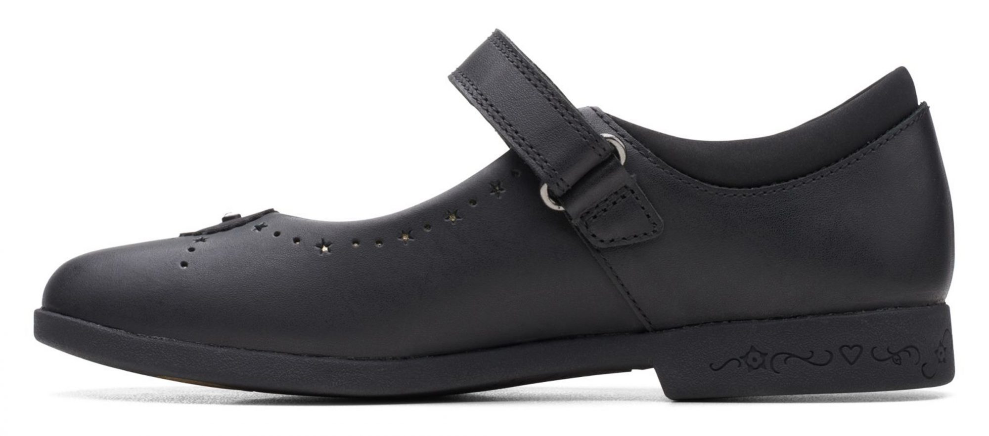 Clarks Magic Step Bar Older Black Leather 26169705 - Girls School Shoes ...