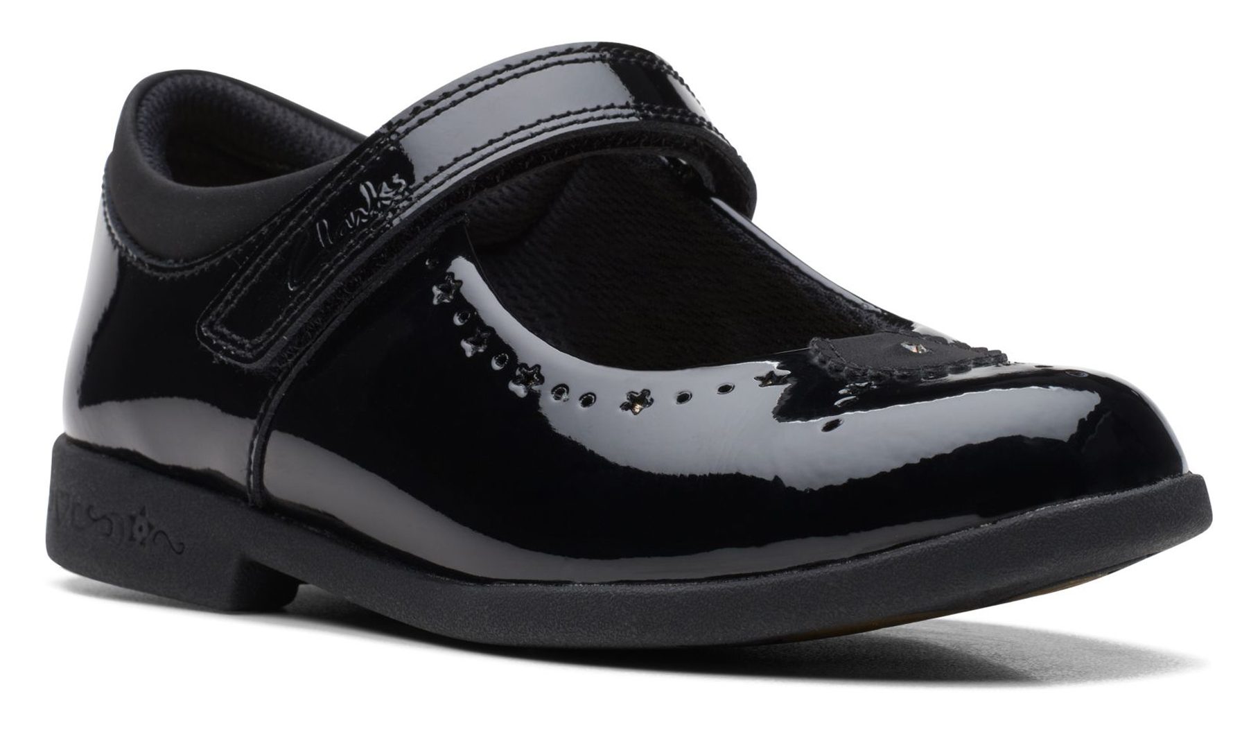 Clarks Magic Step Bar Older Black Patent 26169704 - Girls School Shoes ...