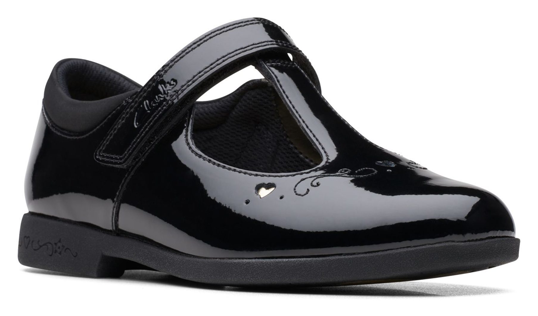 Clarks Magic Step Lo Older Black Patent 26169452 - Girls School Shoes ...
