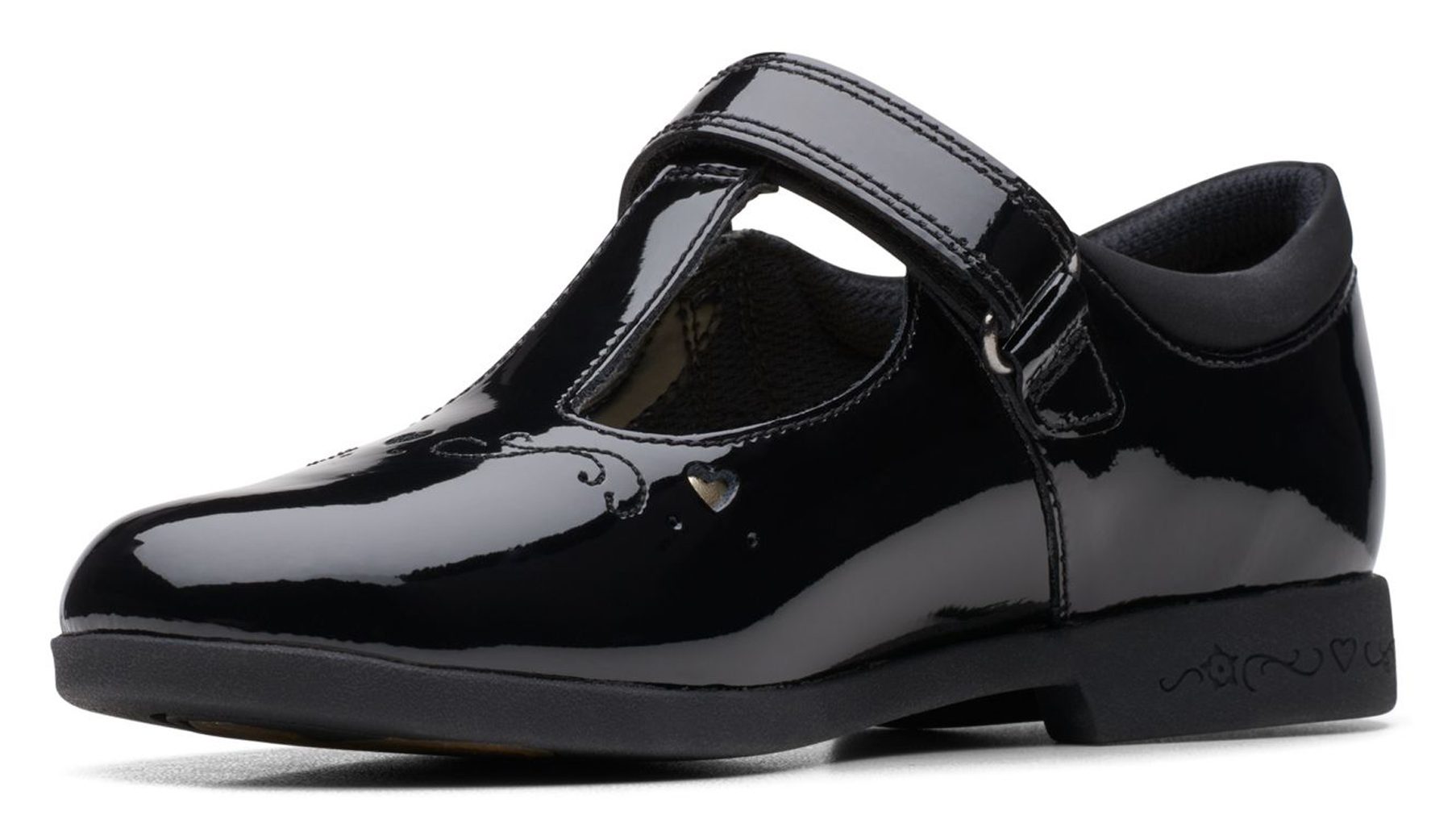 Clarks Magic Step Lo Older Black Patent 26169452 - Girls School Shoes ...