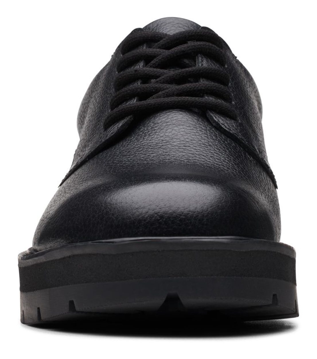 Clarks Prague Lace Youth Black Leather 26169271 - Girls School Shoes ...