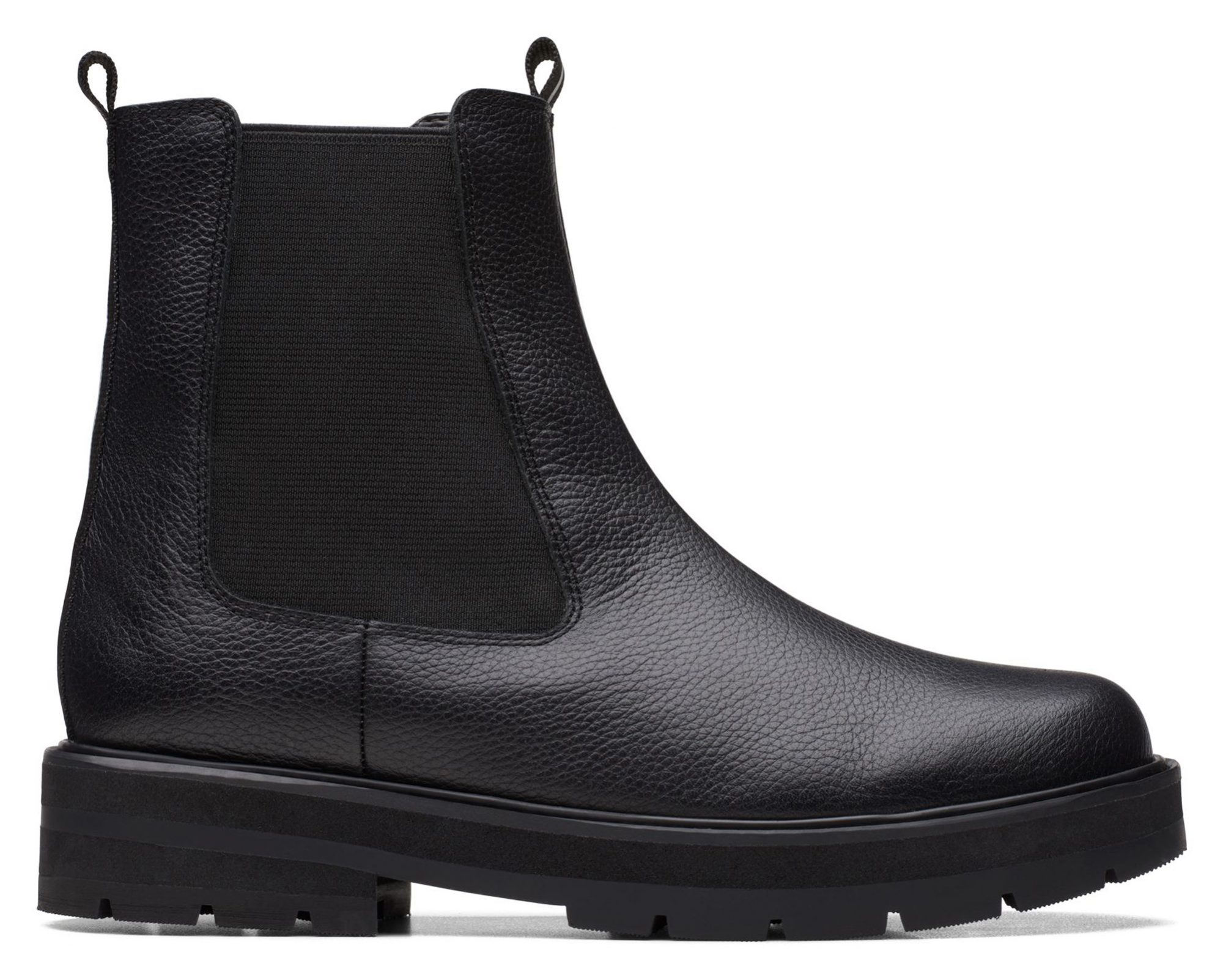 Clarks Prague Sea Youth Black Leather 26169450 - Boys Boots - Humphries ...