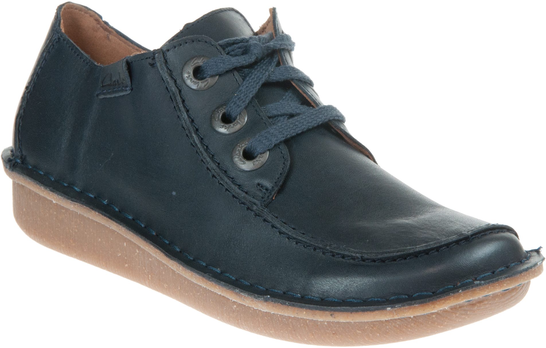 Clarks Funny Dream Navy Leather 26166818 - Everyday Shoes - Humphries Shoes