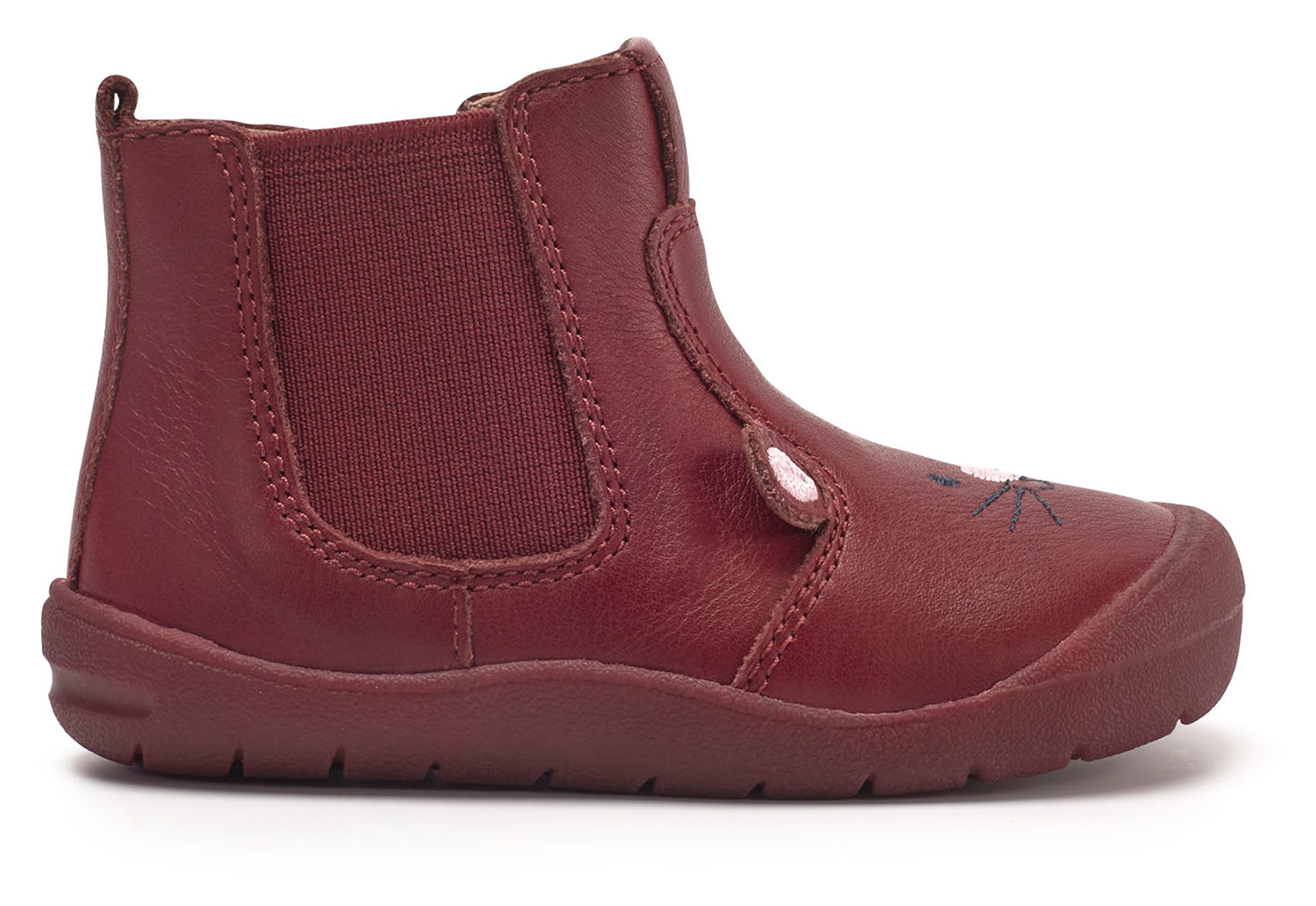 Start-Rite Friend Wine Leather / Mouse Face 0796_11 - Girls Boots ...