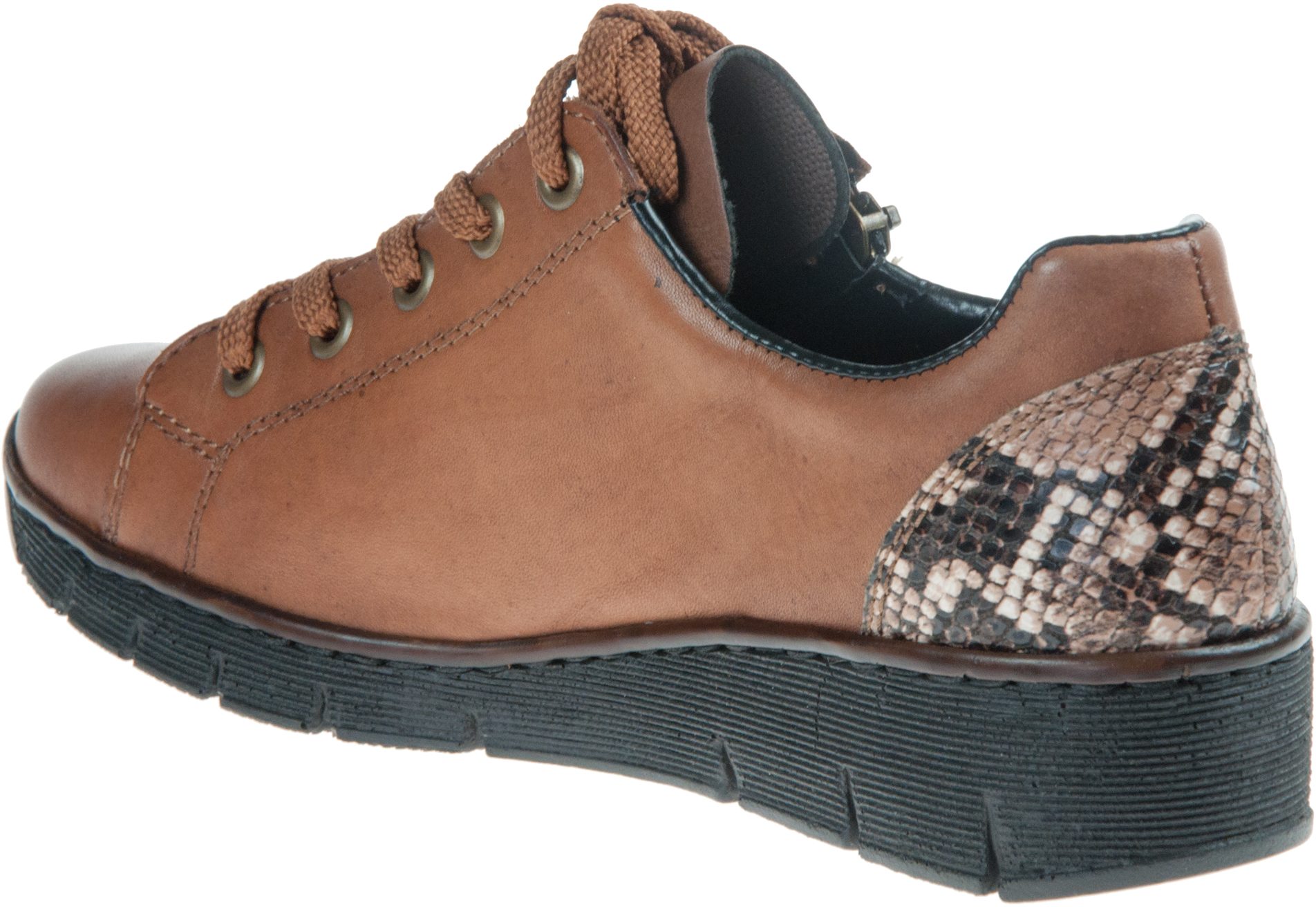Rieker Doris Lace Brown 53702-22 - Everyday Shoes - Humphries Shoes