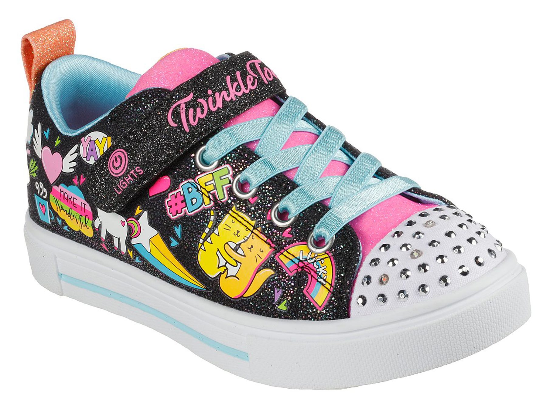 Skechers Twinkle Toes: Twinkle Sparks - BFF Magic Black / Multi 314786L ...