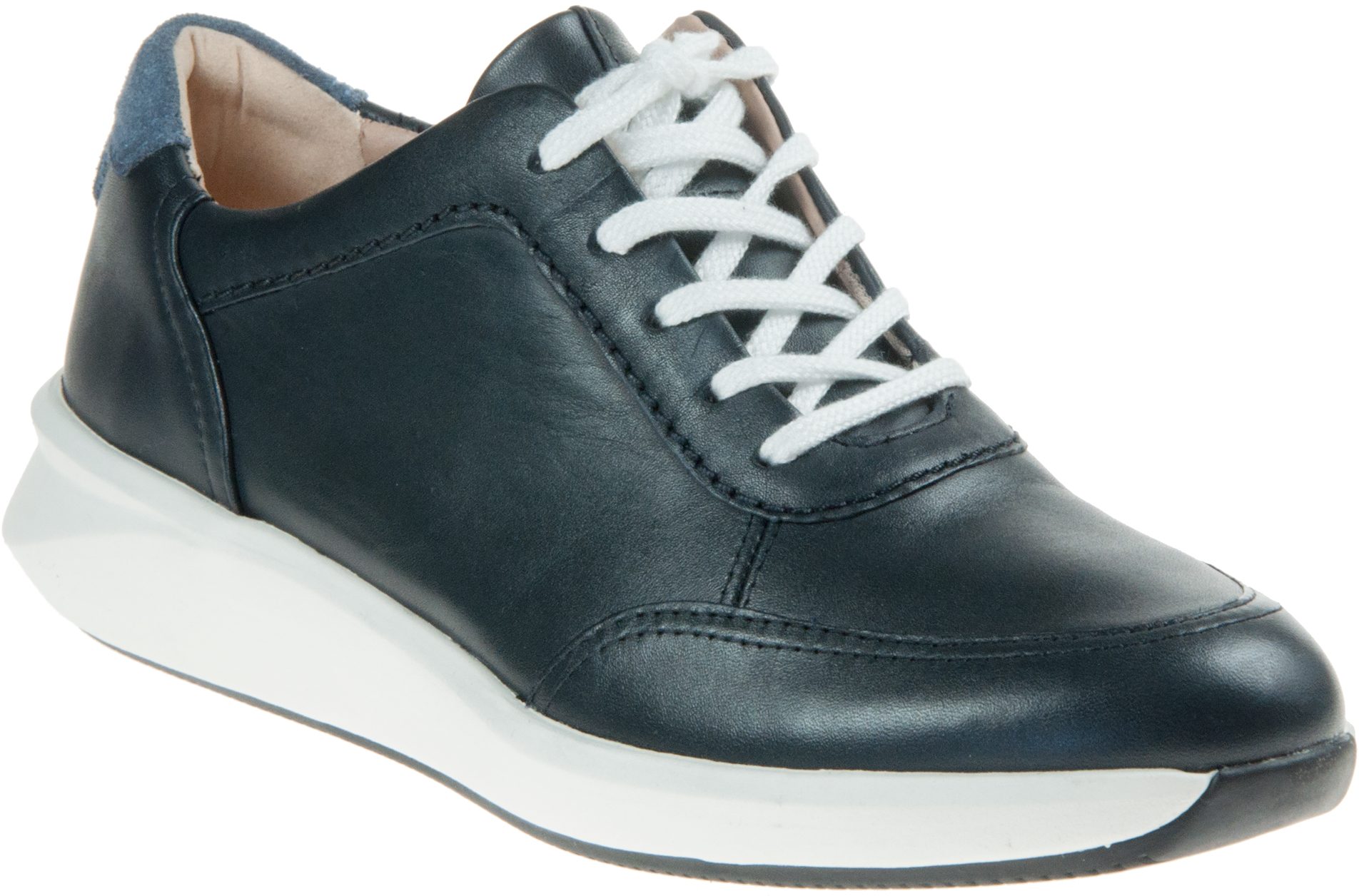 Clarks Un Rio Mix Navy Leather 26168022 - Everyday Shoes - Humphries Shoes
