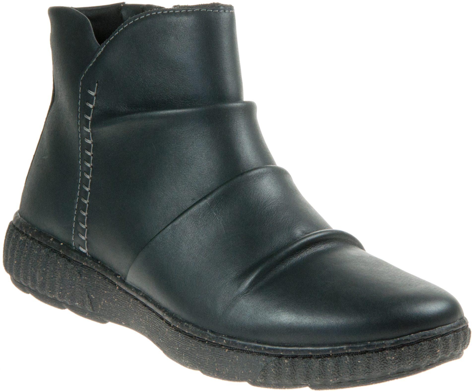 Clarks Caroline Rae Black Leather 26167515 - Ankle Boots - Humphries Shoes