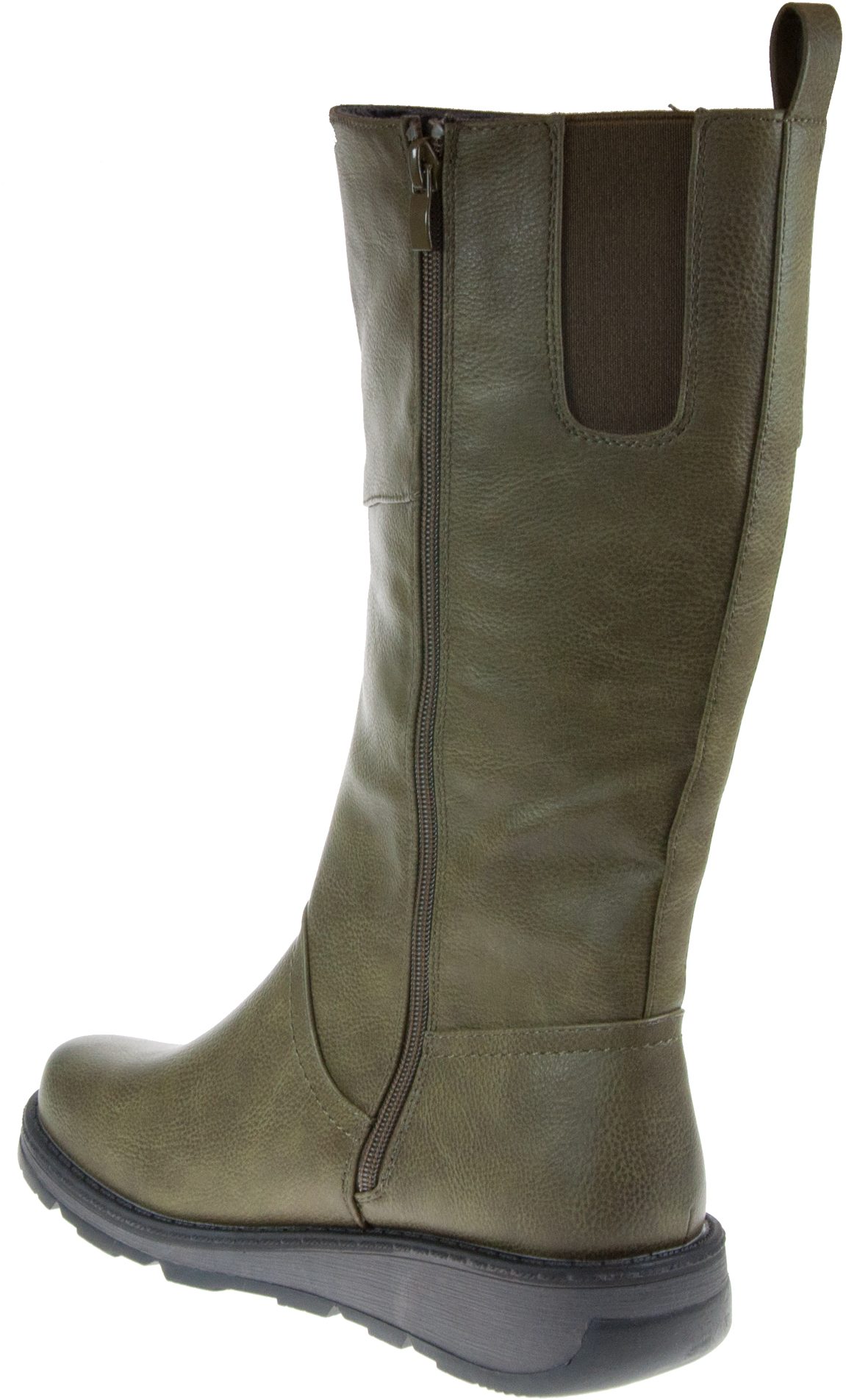 Heavenly Feet Robyn 3 Khaki - Calf Boots - Humphries Shoes