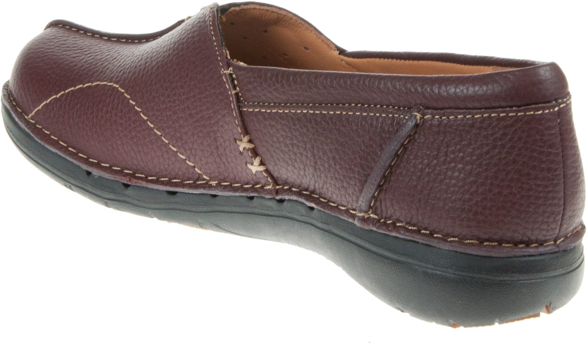 Clarks Un Loop Stride Burgundy Leather 26168705 - Everyday Shoes ...