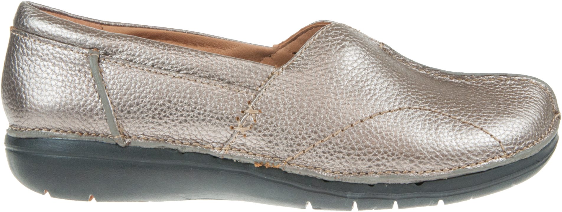 Clarks Un Loop Stride Pebble Metallic 26168672 - Everyday Shoes ...
