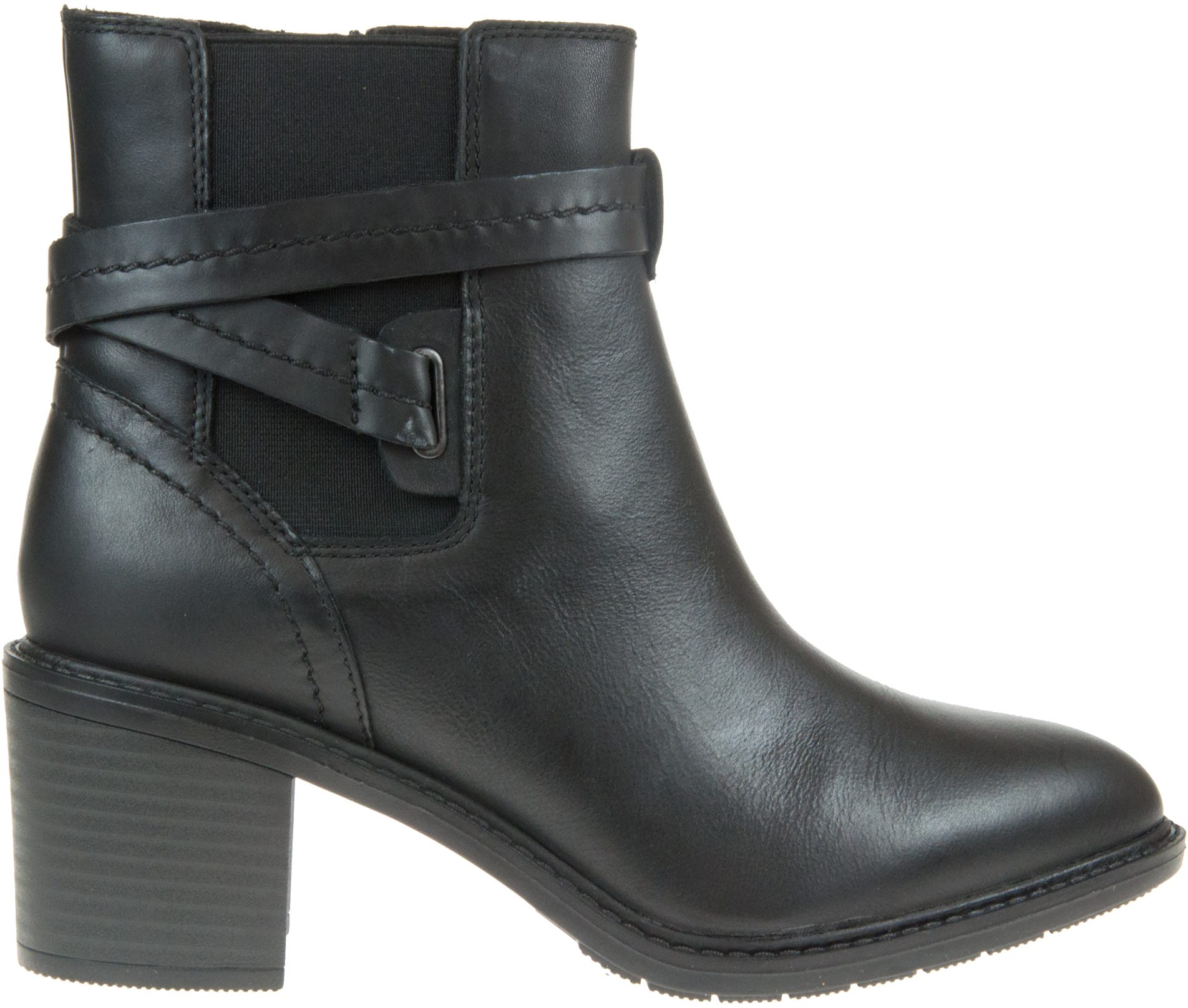 Clarks Scene Star Black Leather 26167462 - Ankle Boots - Humphries Shoes