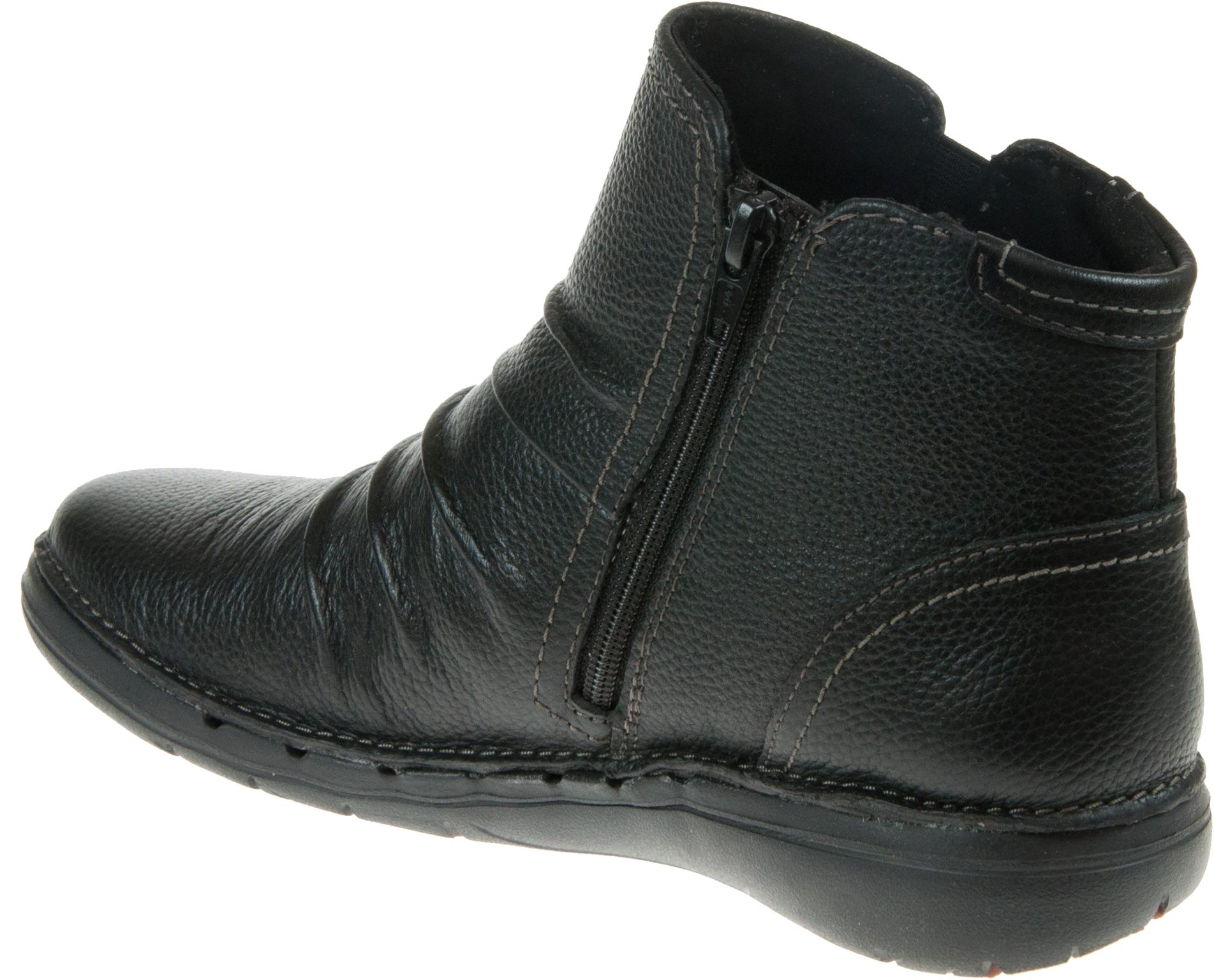 Clarks Un Loop Top Black Leather 26168673 - Ankle Boots - Humphries Shoes