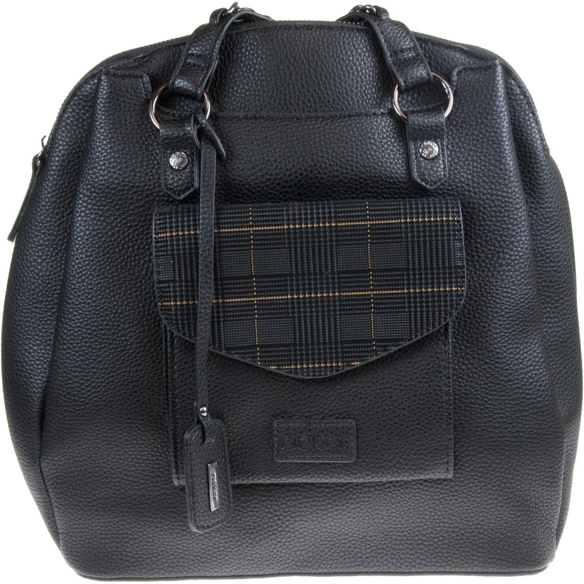 Rieker H1036 Black/Gold H1036-00 - Backpacks - Humphries Shoes