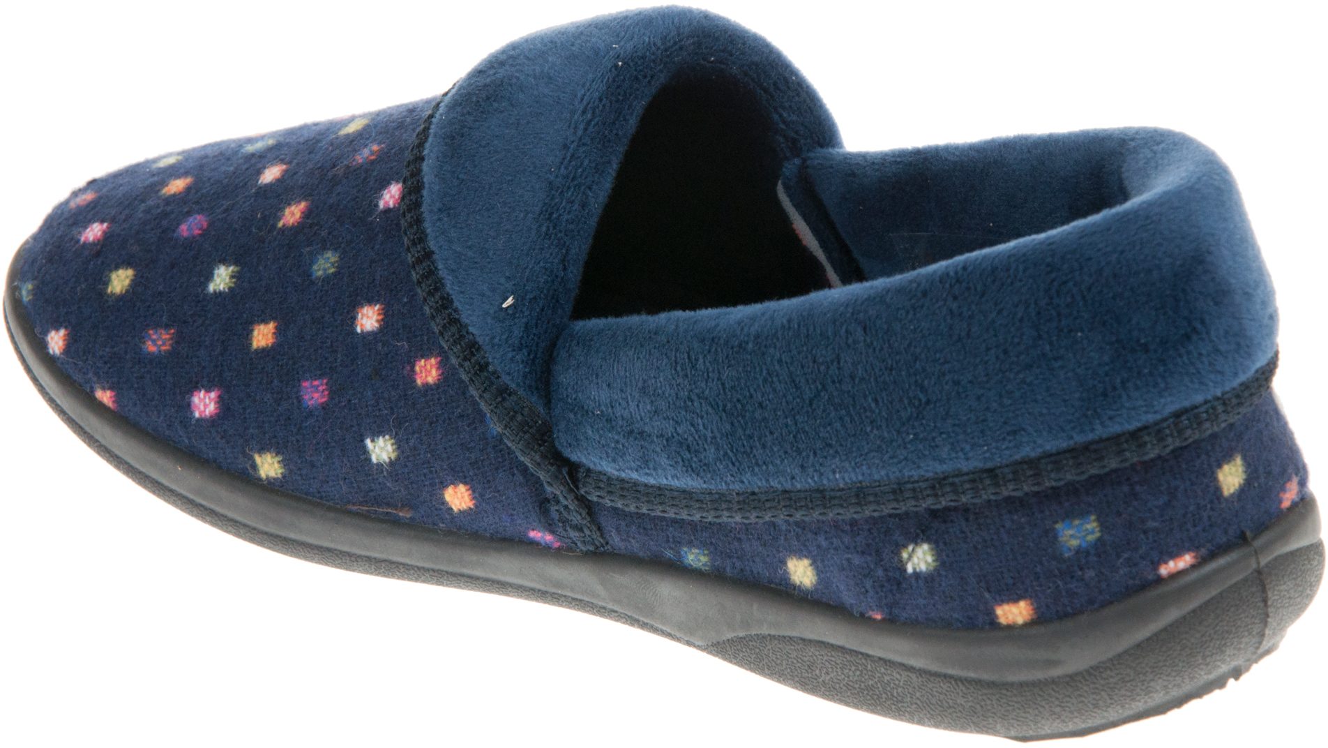 Padders Mellow Navy 460 4076 - Full Slippers - Humphries Shoes