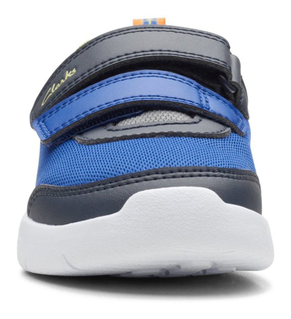 Clarks Ath Yell Kids Blue Combi 26172914 - Boys Shoes - Humphries Shoes