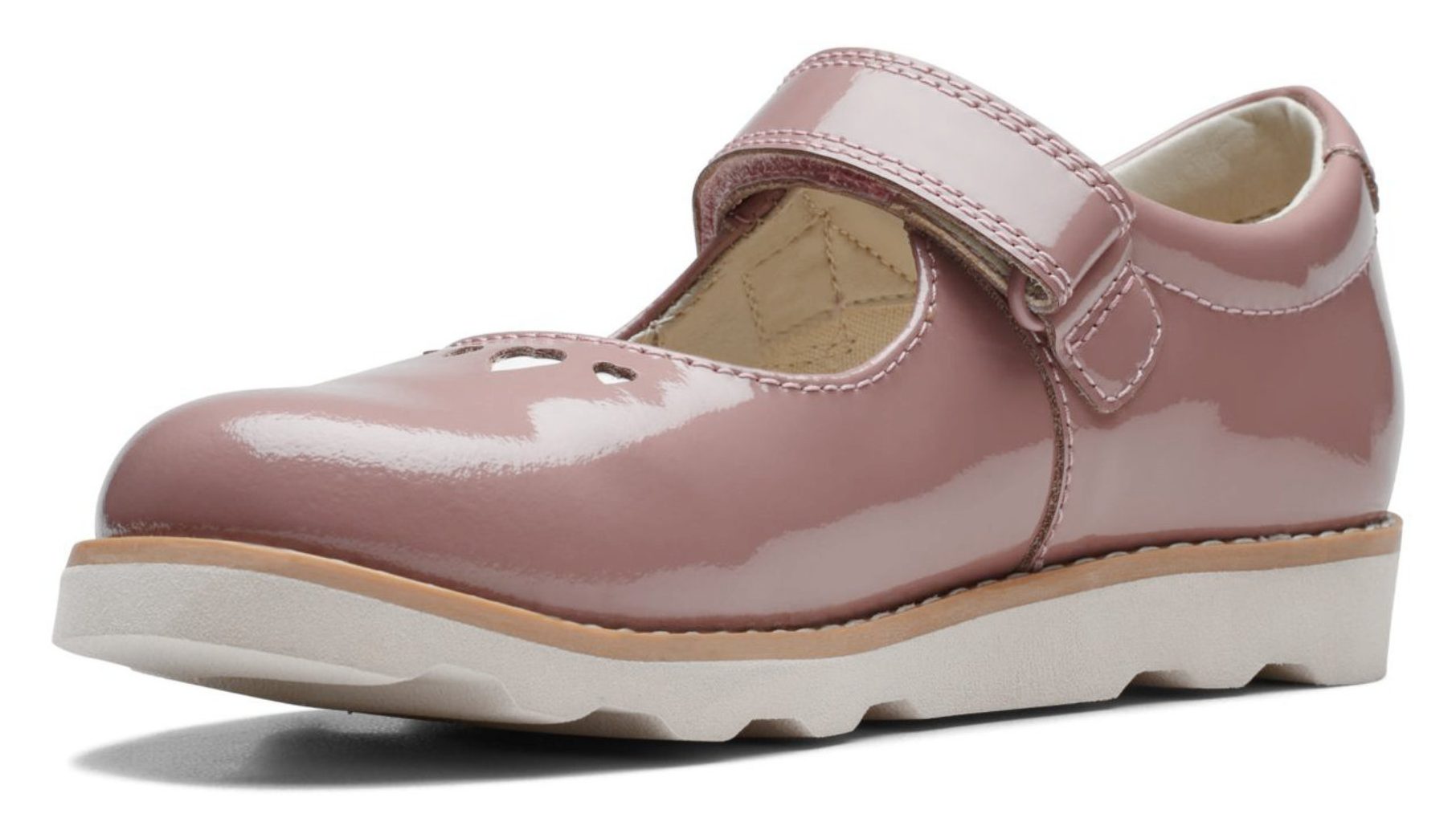 Clarks Crown Jane Kids Dusty Pink Patent 26172997 - Girls Shoes ...