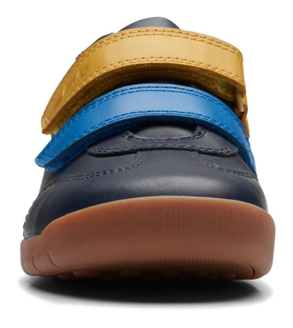 Clarks Den Play Kids Navy Leather 26171589 - Boys Shoes - Humphries Shoes