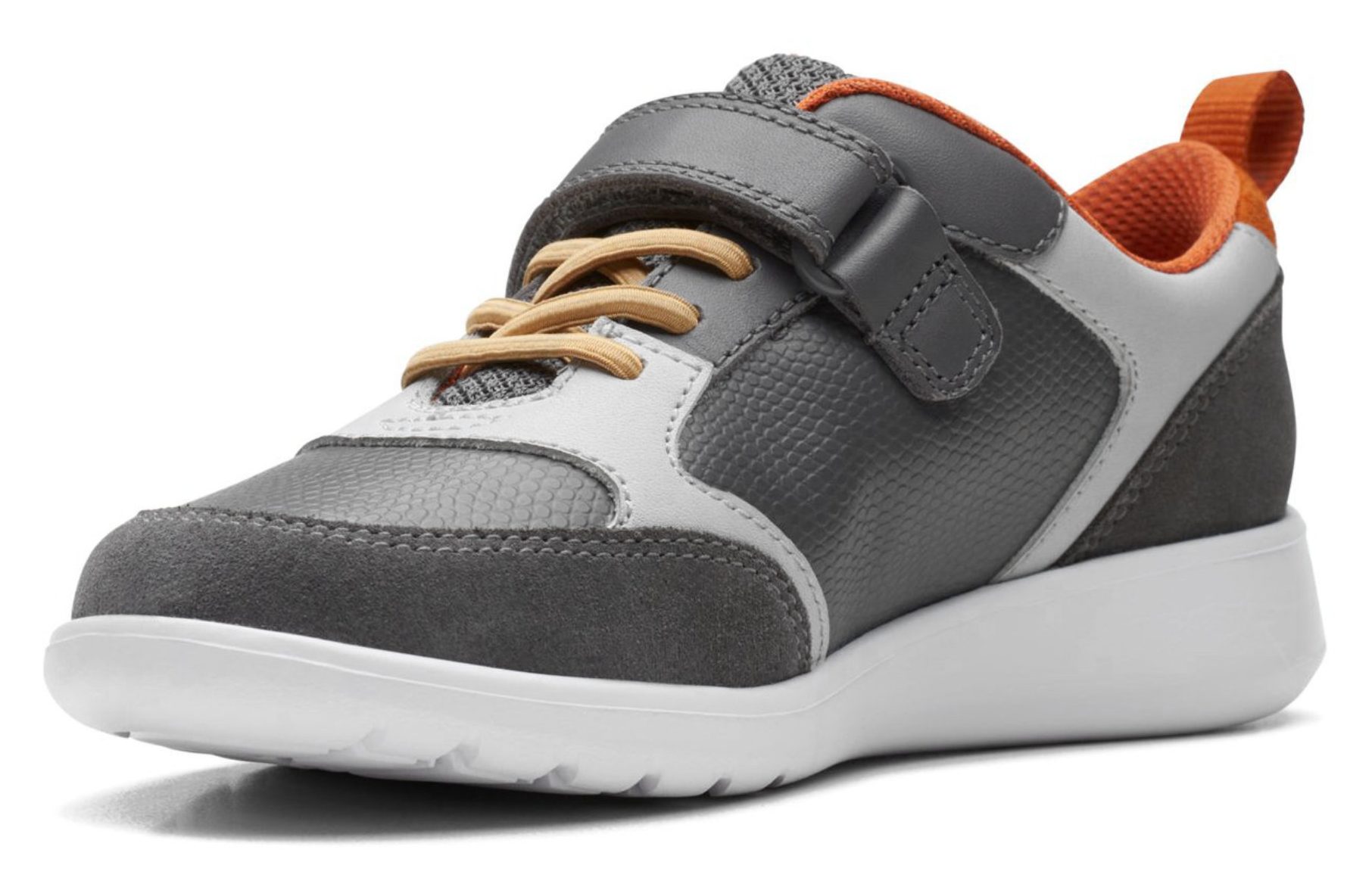 Clarks Scape Shine Kids Grey Leather 26173006 - Boys Shoes - Humphries ...