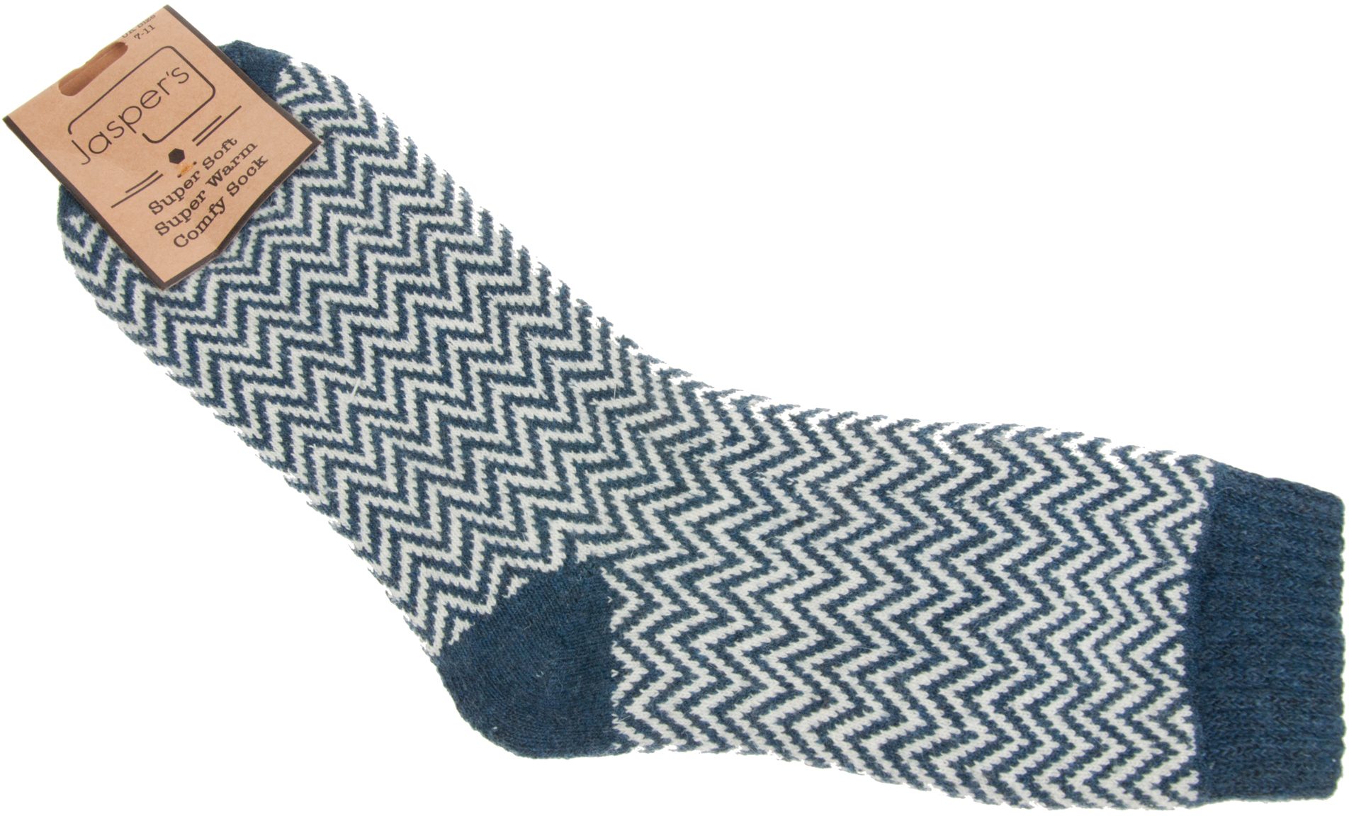 Jess & Lou Jasper Herringbone Blue BLU - Socks - Humphries Shoes