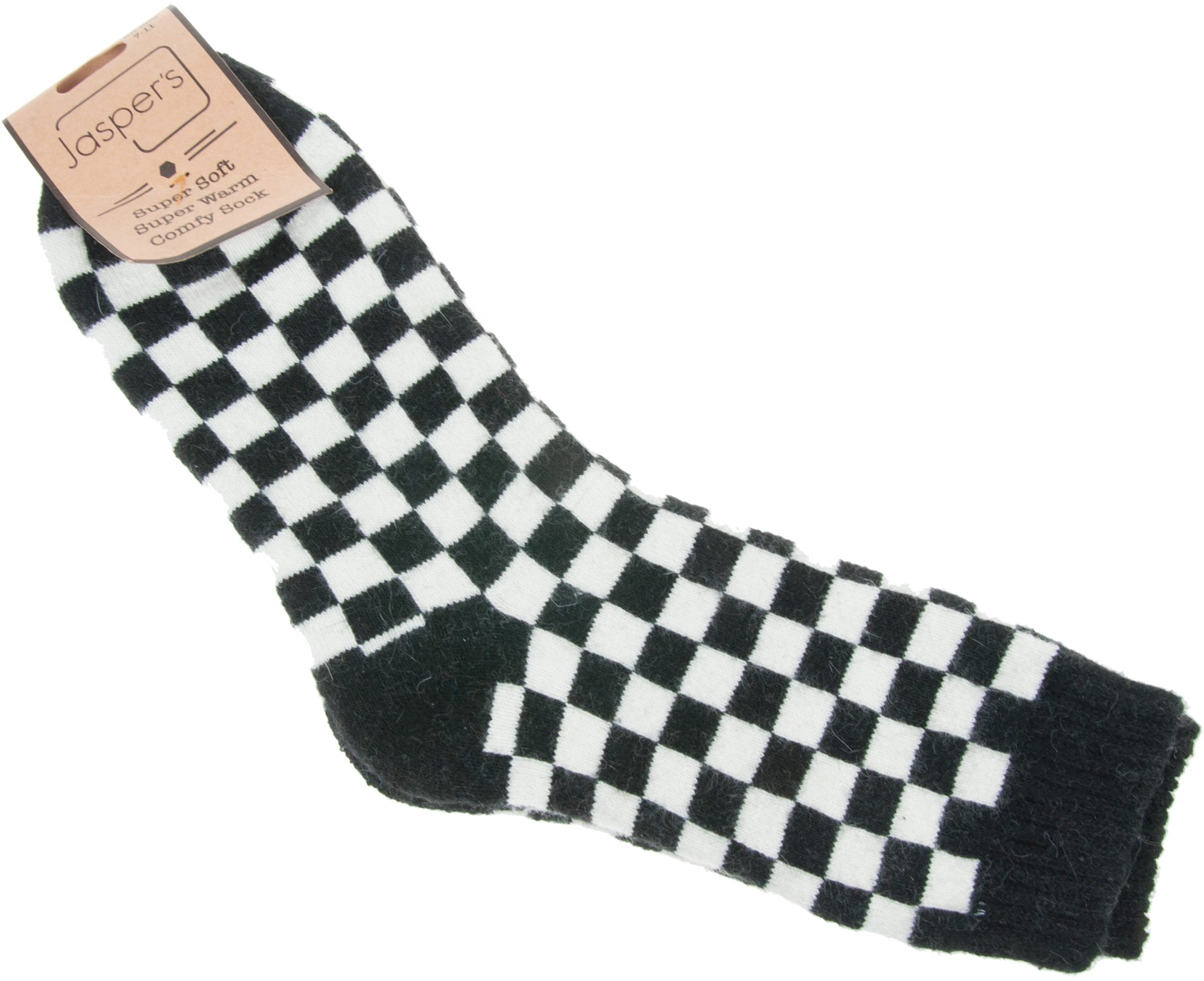 Jess & Lou Jasper Check Black BLK - Socks - Humphries Shoes