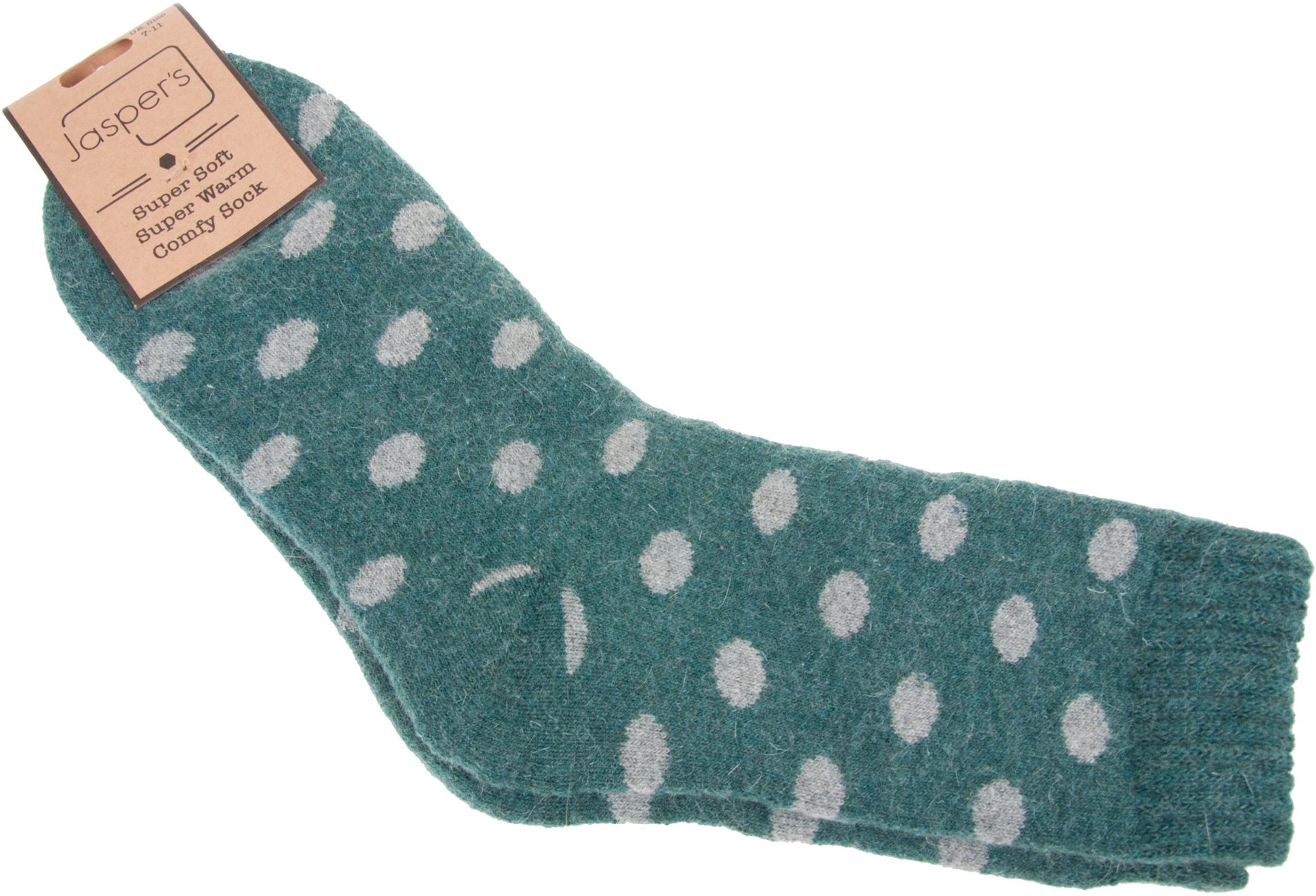 Jess & Lou Jasper Spot Green GRN - Socks - Humphries Shoes