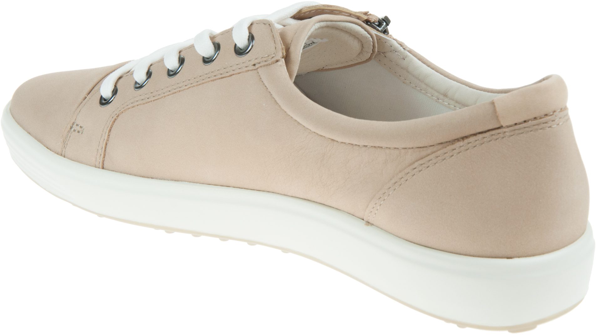 Ecco Soft 7 Ladies Zip Beige/Powder 430853 60702 - Everyday Shoes - Humphries Shoes