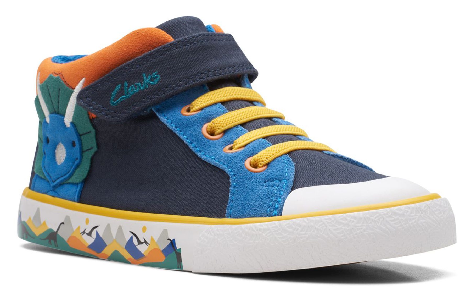 Clarks Foxing Hop Kid Navy Combi 26170129 - Boys Canvas Styles ...