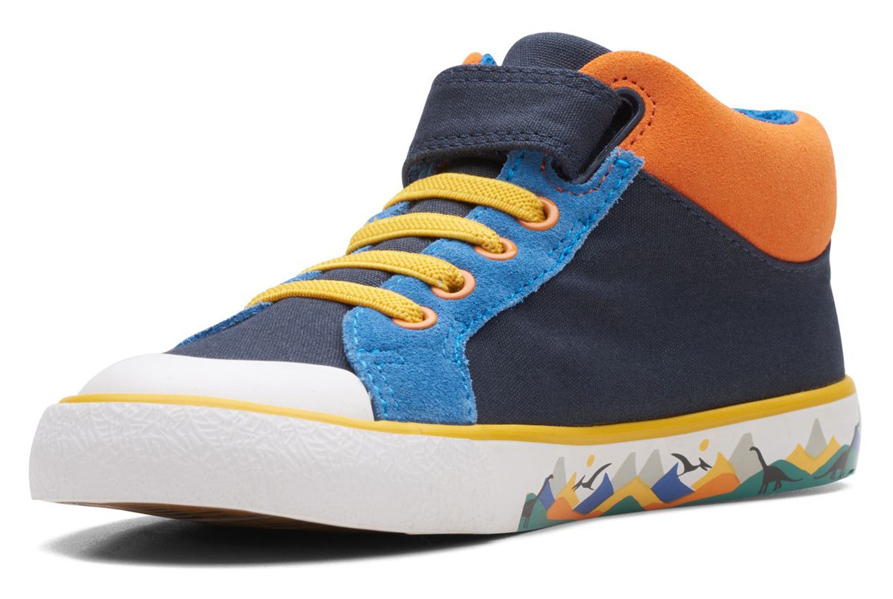Clarks Foxing Hop Kid Navy Combi 26170129 - Boys Canvas Styles ...