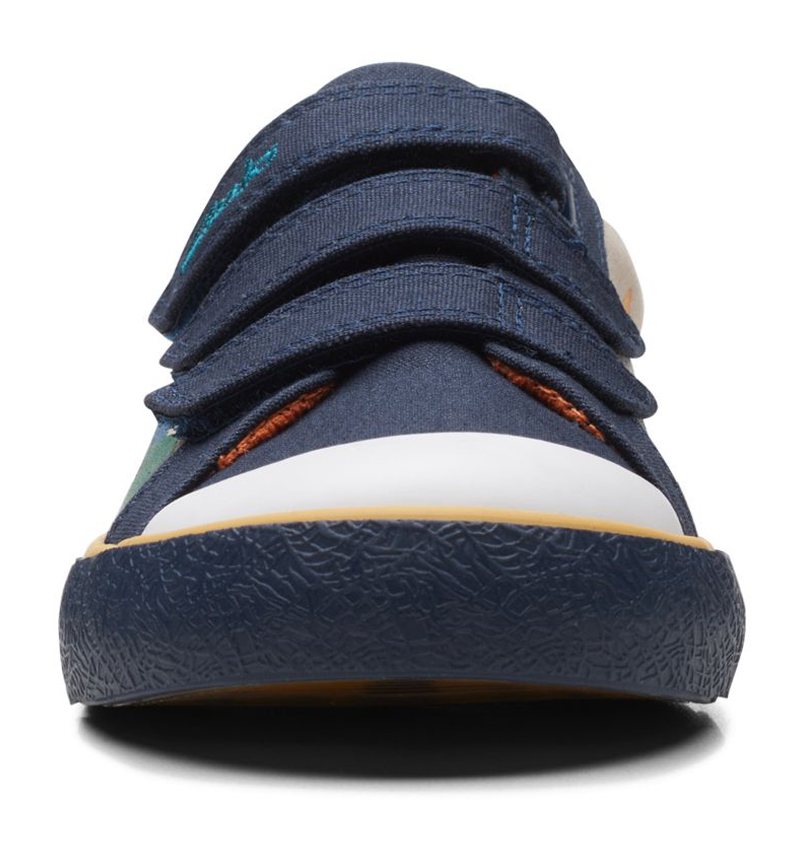 Clarks Foxing Play Kids Navy 26172654 - Boys Canvas Styles - Humphries ...