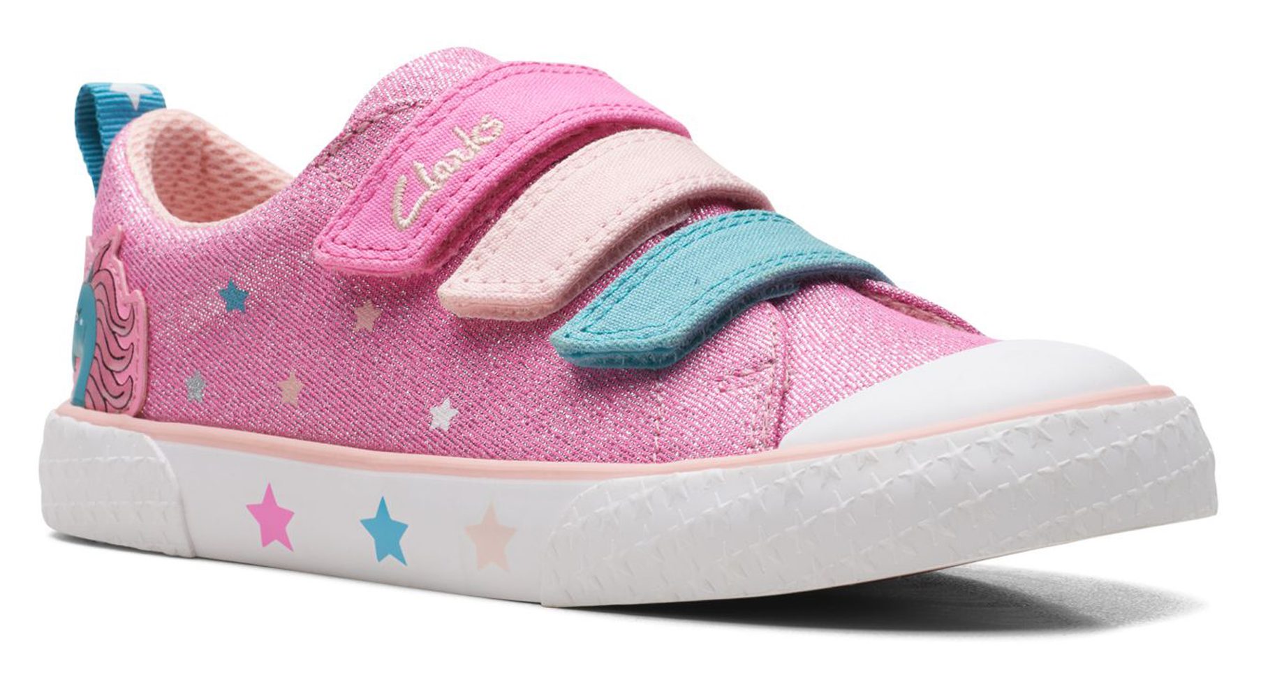 Clarks Foxing Play Kids Pink Canvas 26172655 - Girls Canvas Styles ...