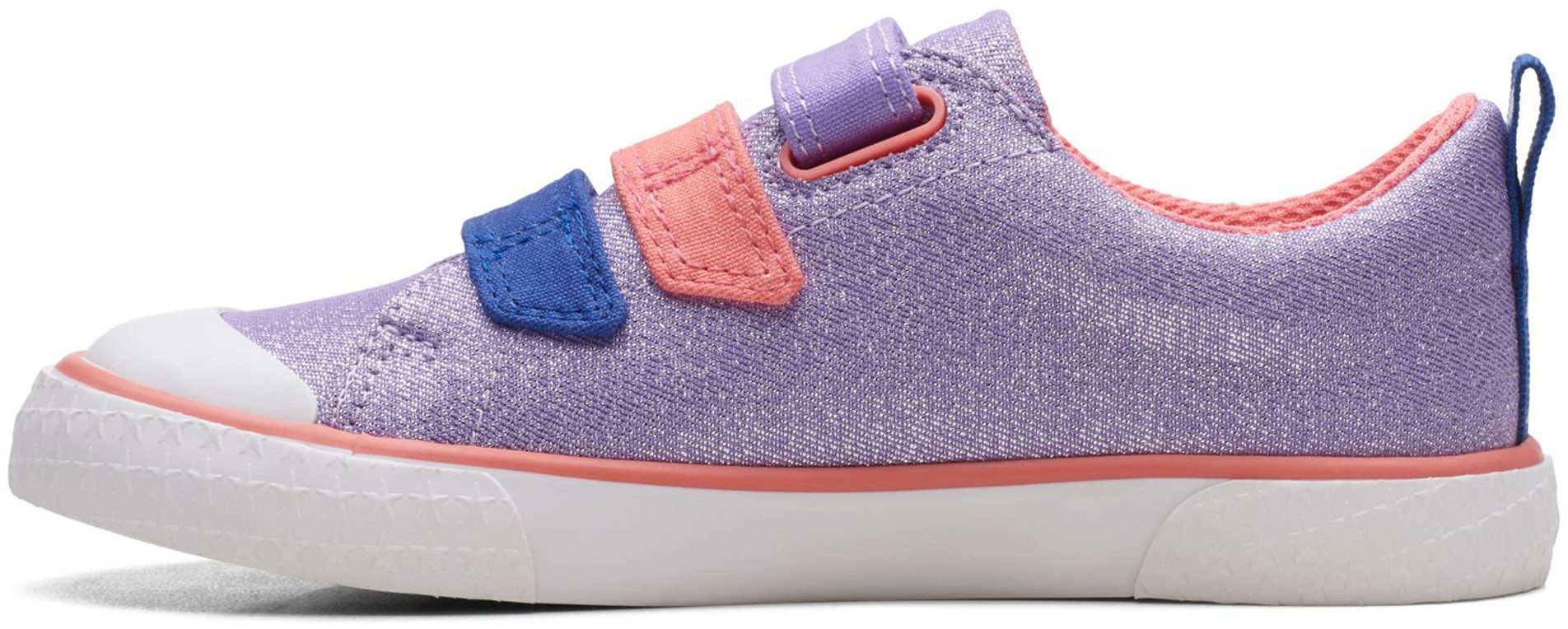 Clarks Foxing Play Kids Purple Canvas 26172656 - Girls Canvas Styles ...