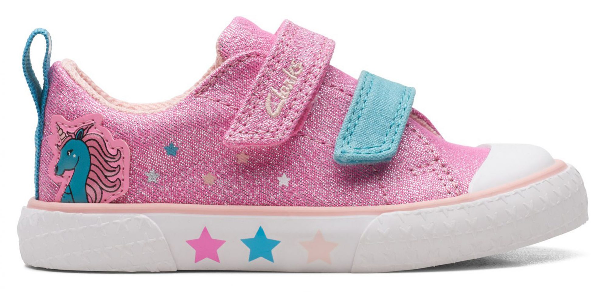 Clarks Foxing Play Toddler Pink Canvas 26172658 - Girls Canvas Styles ...