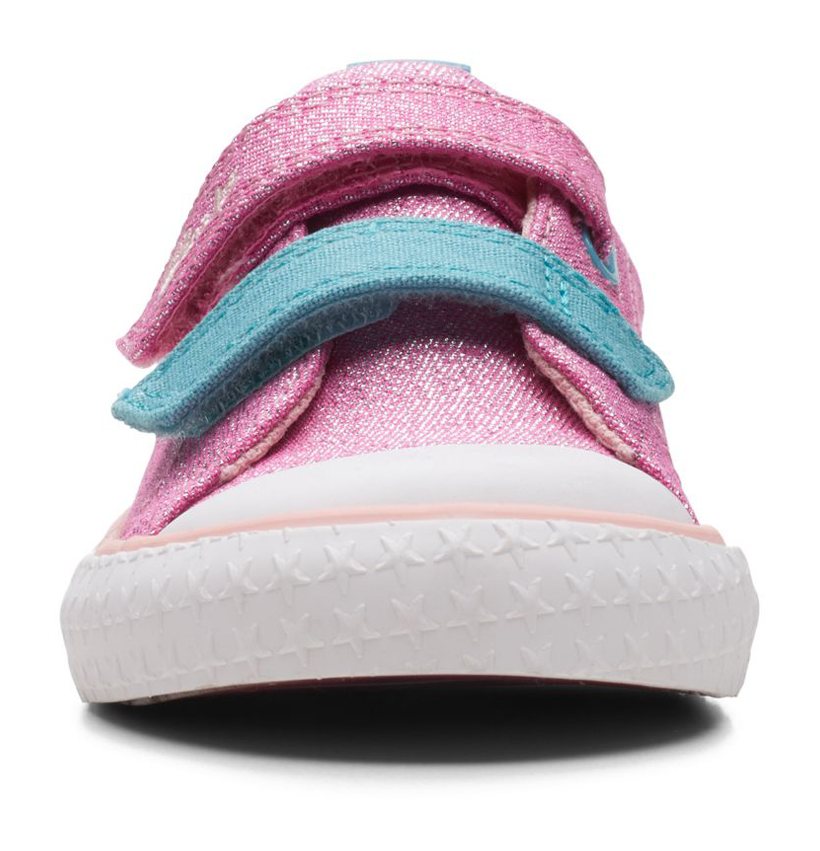 Clarks Foxing Play Toddler Pink Canvas 26172658 - Girls Canvas Styles ...