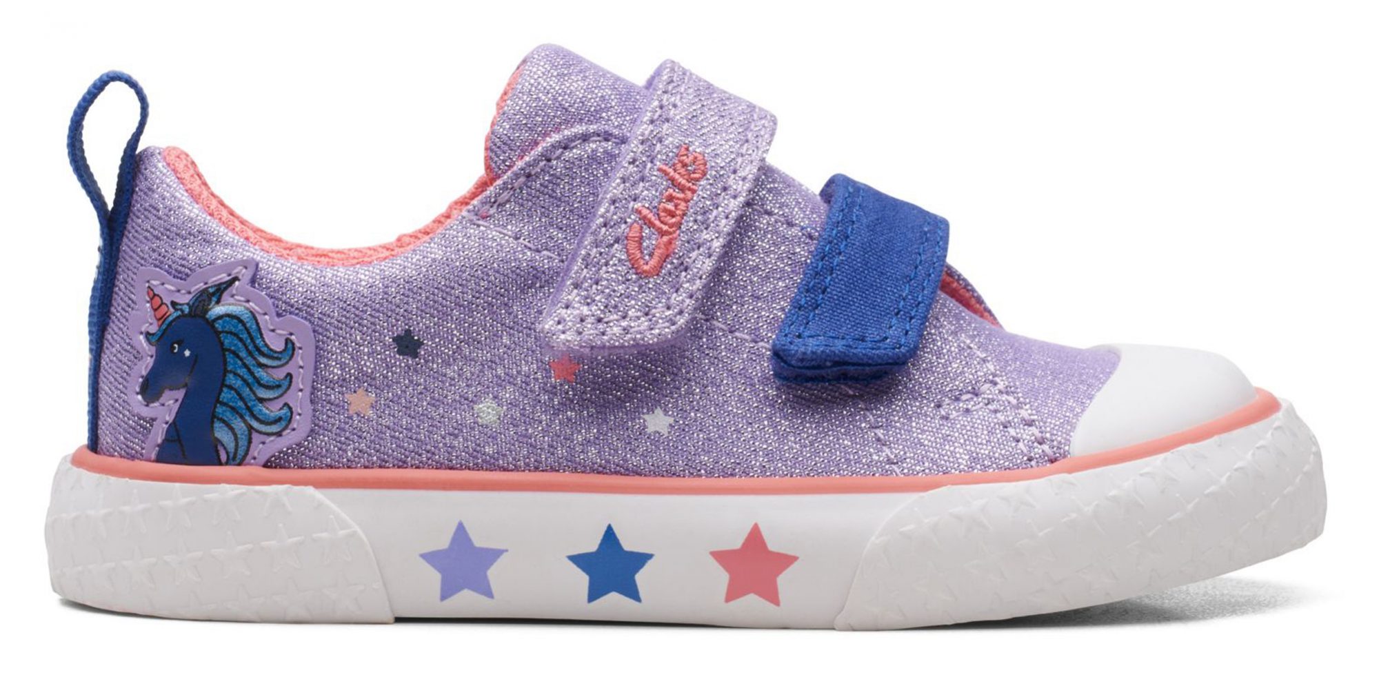 Clarks Foxing Play Toddler Purple Canvas 26172659 - Girls Canvas Styles ...