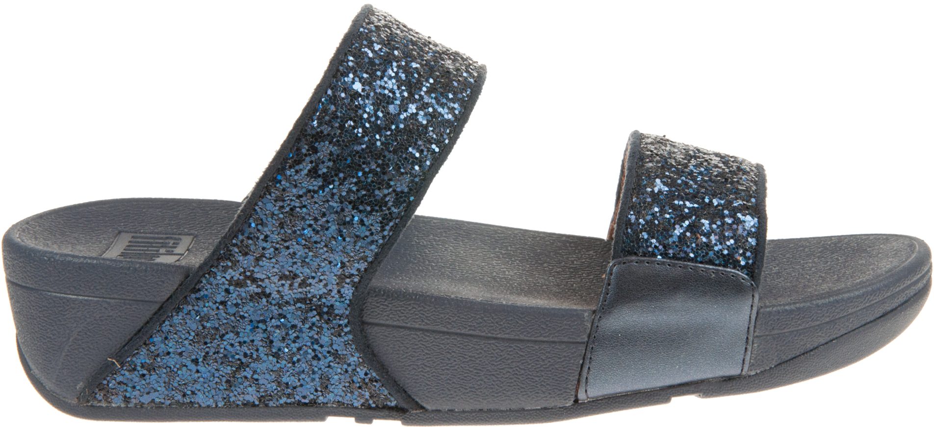 FitFlop Lulu Glitter Slide Midnight Navy ET3-399 - Mule Sandals - Humphries Shoes