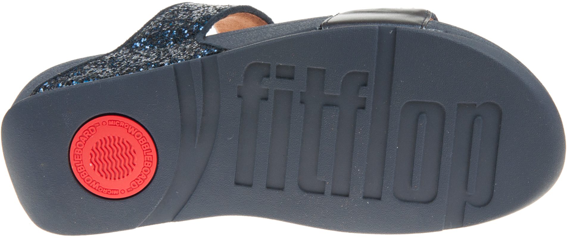 FitFlop Lulu Glitter Slide Midnight Navy ET3-399 - Mule Sandals - Humphries Shoes