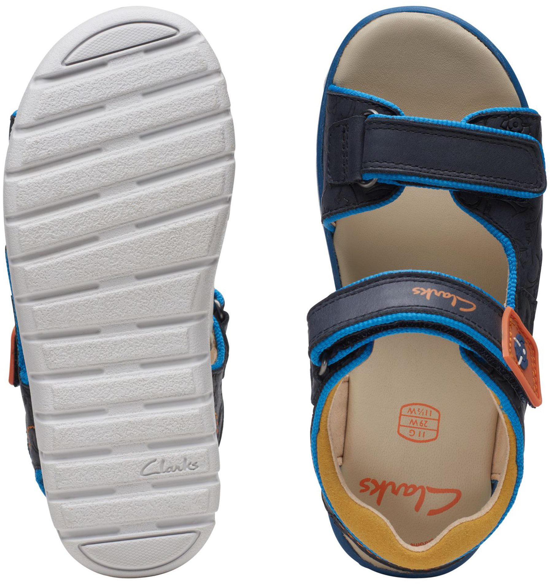 Clarks Roam Plane Kids Navy Leather 26172292 - Boys Sandals - Humphries ...
