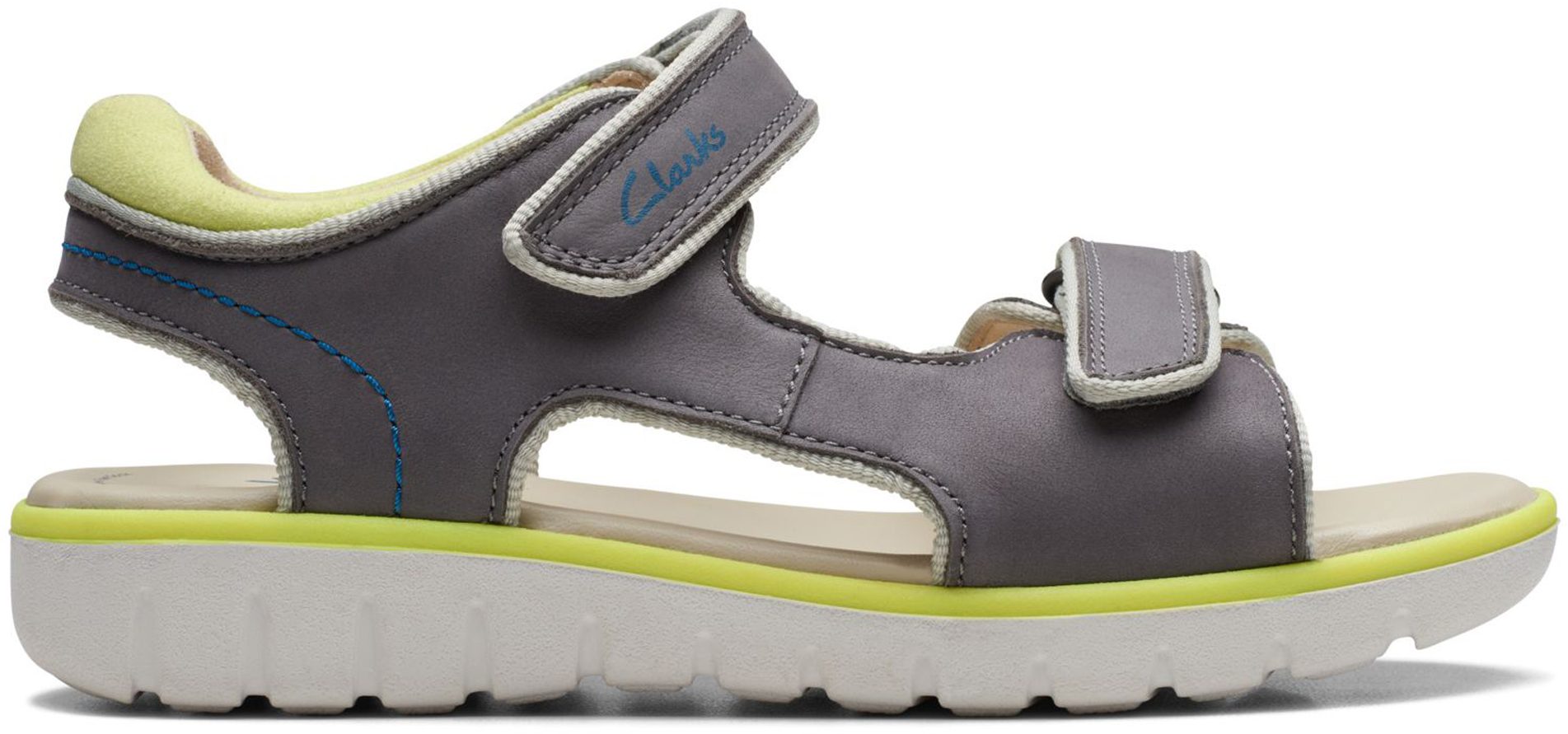 Clarks Roam Plane Older Grey Leather 26172293 - Boys Sandals ...